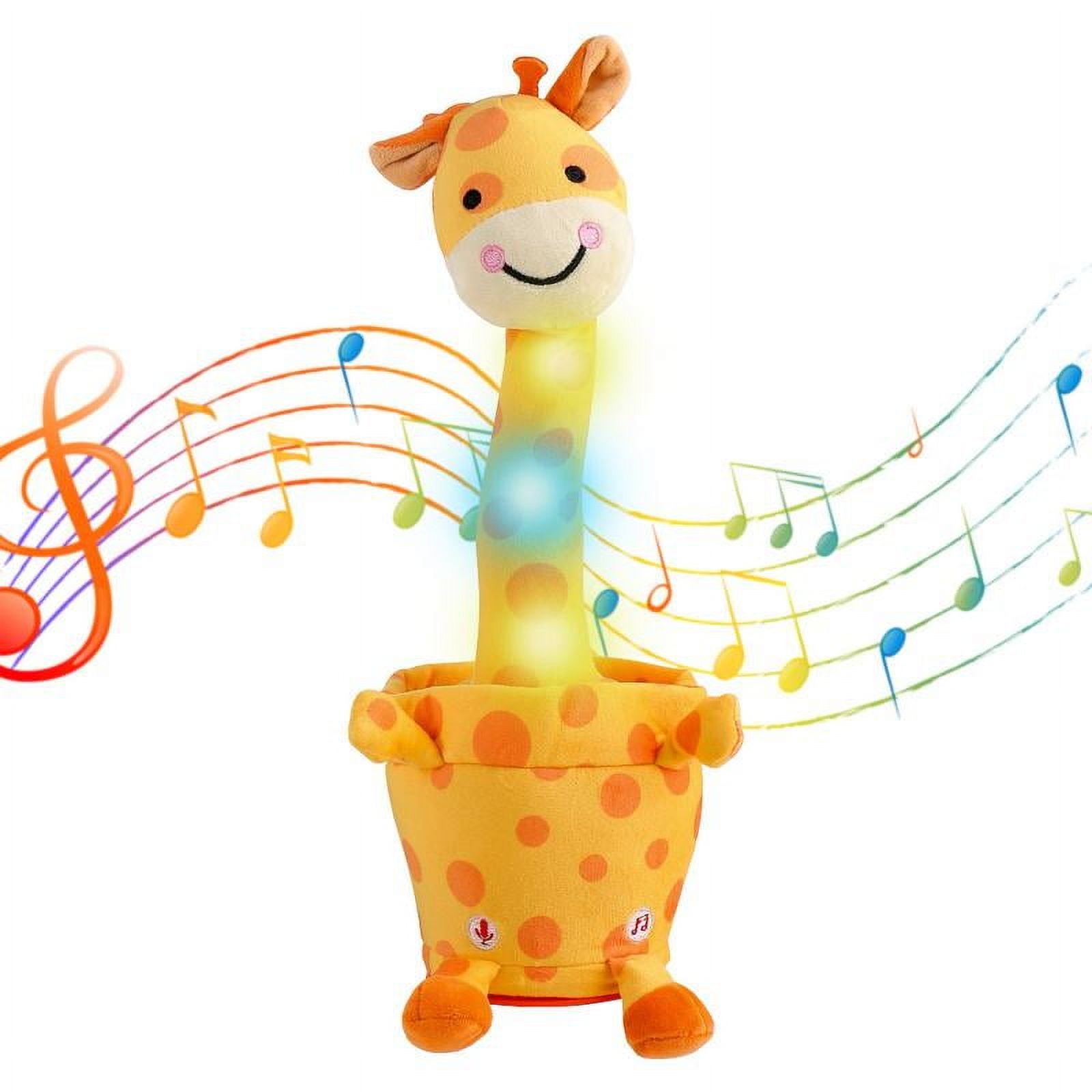 Talking Giraffe Stuffed Toys, Volume Adjustment Dancing Singing Animal Light Up Toys Repeat What ...