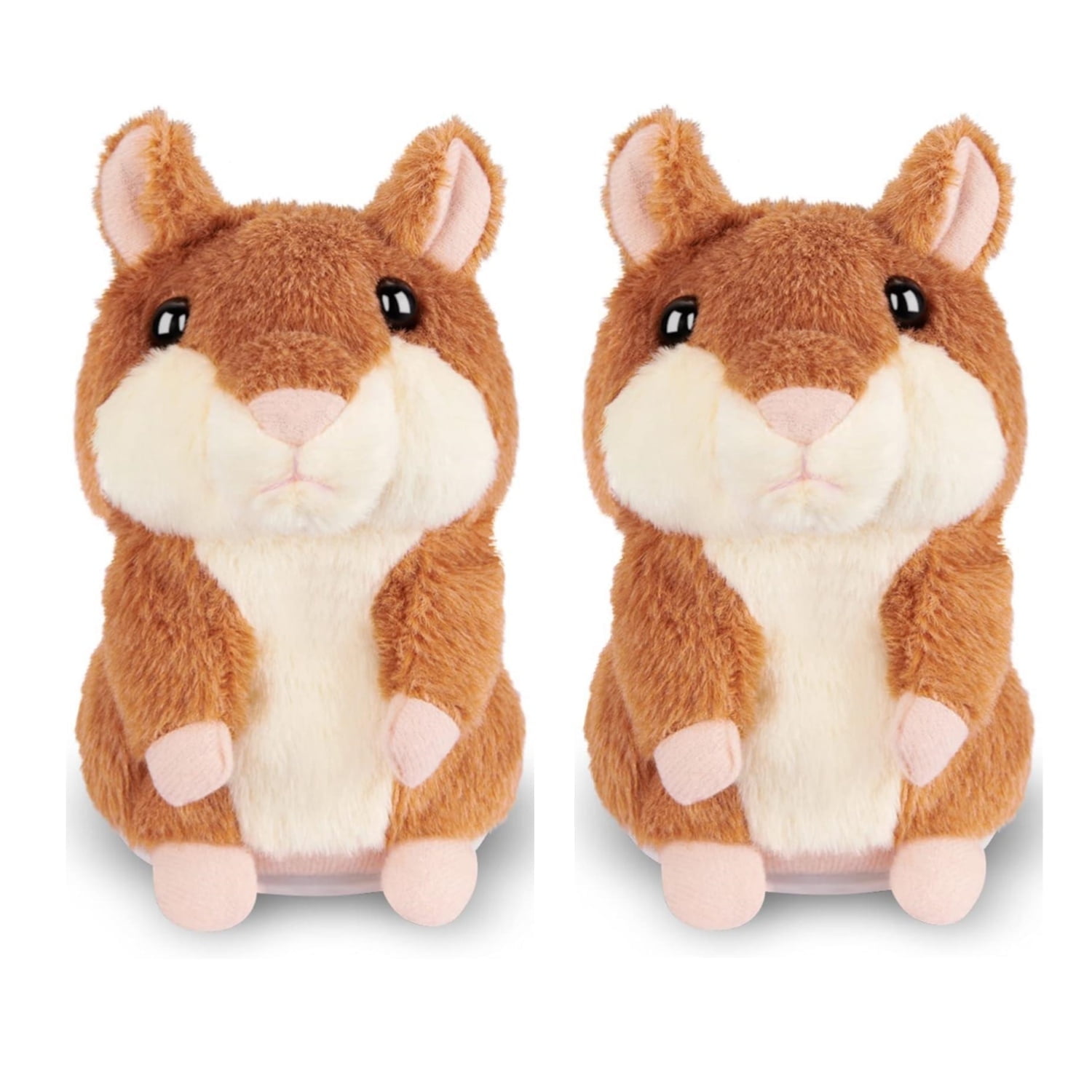 Talking Hamster Mouse 2 Pcs Plush Interactive Toy Repeat What You Say ...