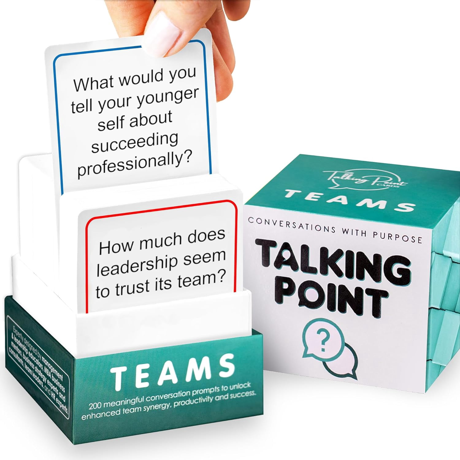 Talking Point 200 Conversation Cards for Teams - Meaningful Questions ...
