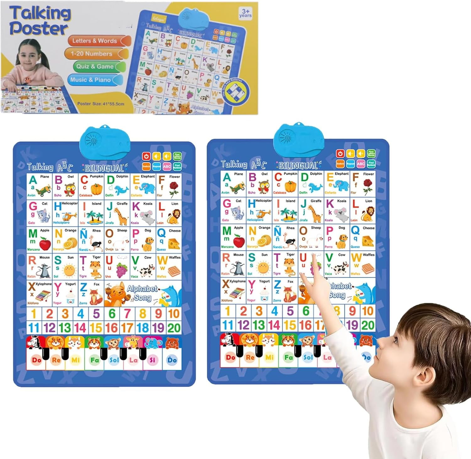 Talking Poster, 2025 New Talking Wall Chart for Kids – English, Talking ...