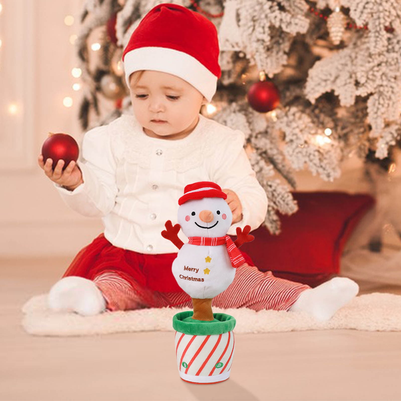 Talking Snowman Plush Toy Repeats What You Say Dancing Walking ...