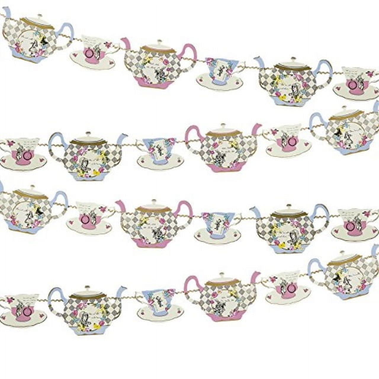 Talking Tables Truly Alice Hanging Teapot Bunting (13 Ft.) for a Tea ...