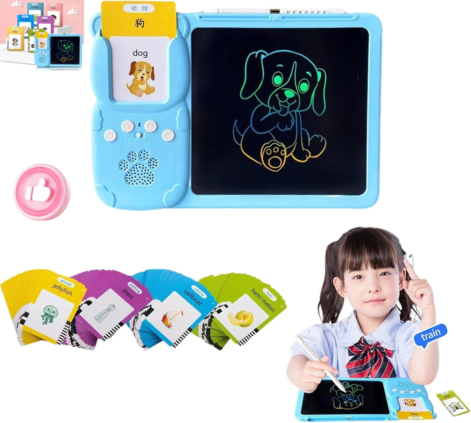 Talking Tablet, Croeve Talking Tablet, 2 in 1 Drawing Speaking Tablets ...