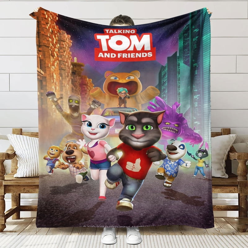 Talking Tom Throw Blanket Gifts for Fans Lover Girls Boys Women Present Hoodie Him Bed 40"x50 ...