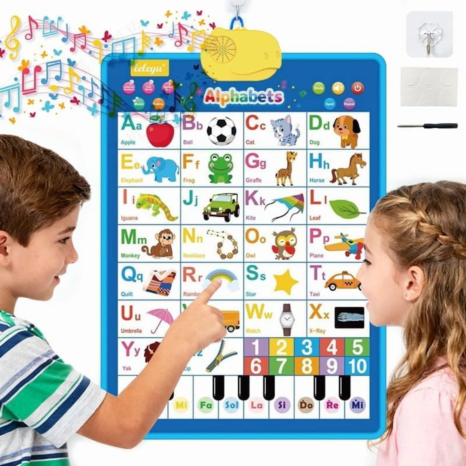Talking Wall Chart for Kids，2025 New English Alphabet Learning Poster ...