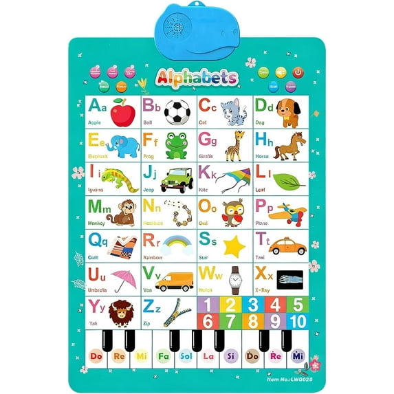 Talking Wall Charts for Kids, Electronic Interactive Alphabet Wall ...