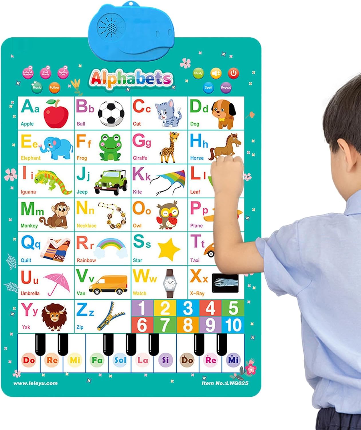 Talking Wall Charts for Kids,Songs Piano Number Game,Animal Vocabulary ...