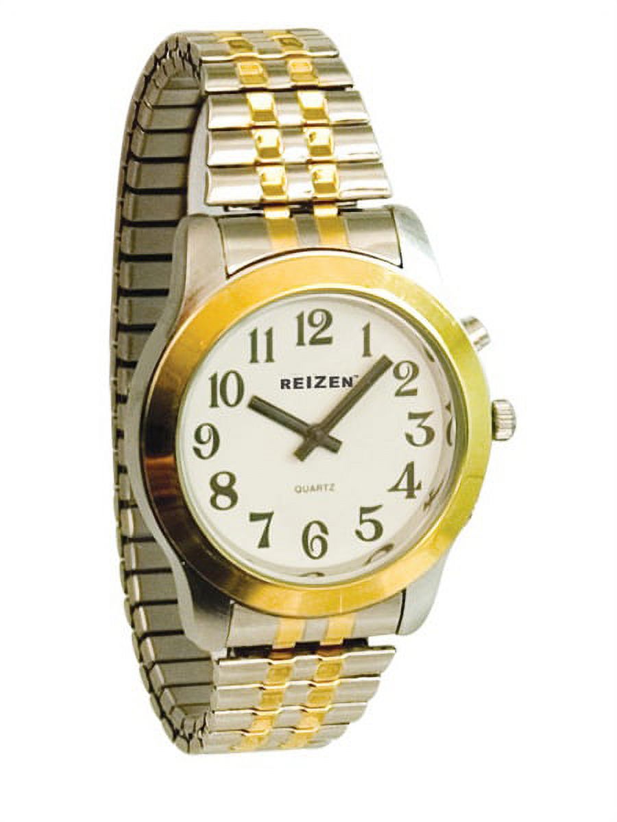 Talking Watch- Mens- 2 Voices- Bi-Color- Expansion Band - Walmart.com