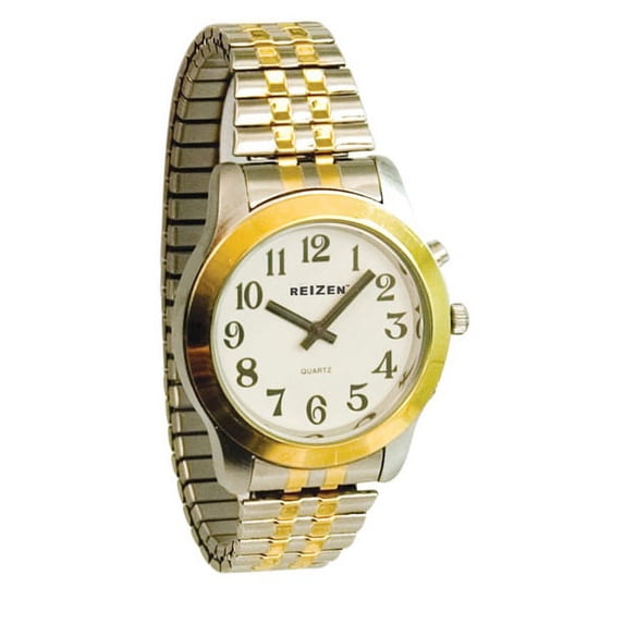 Talking Watch- Mens- 2 Voices- Bi-Color- Expansion Band - Walmart.com