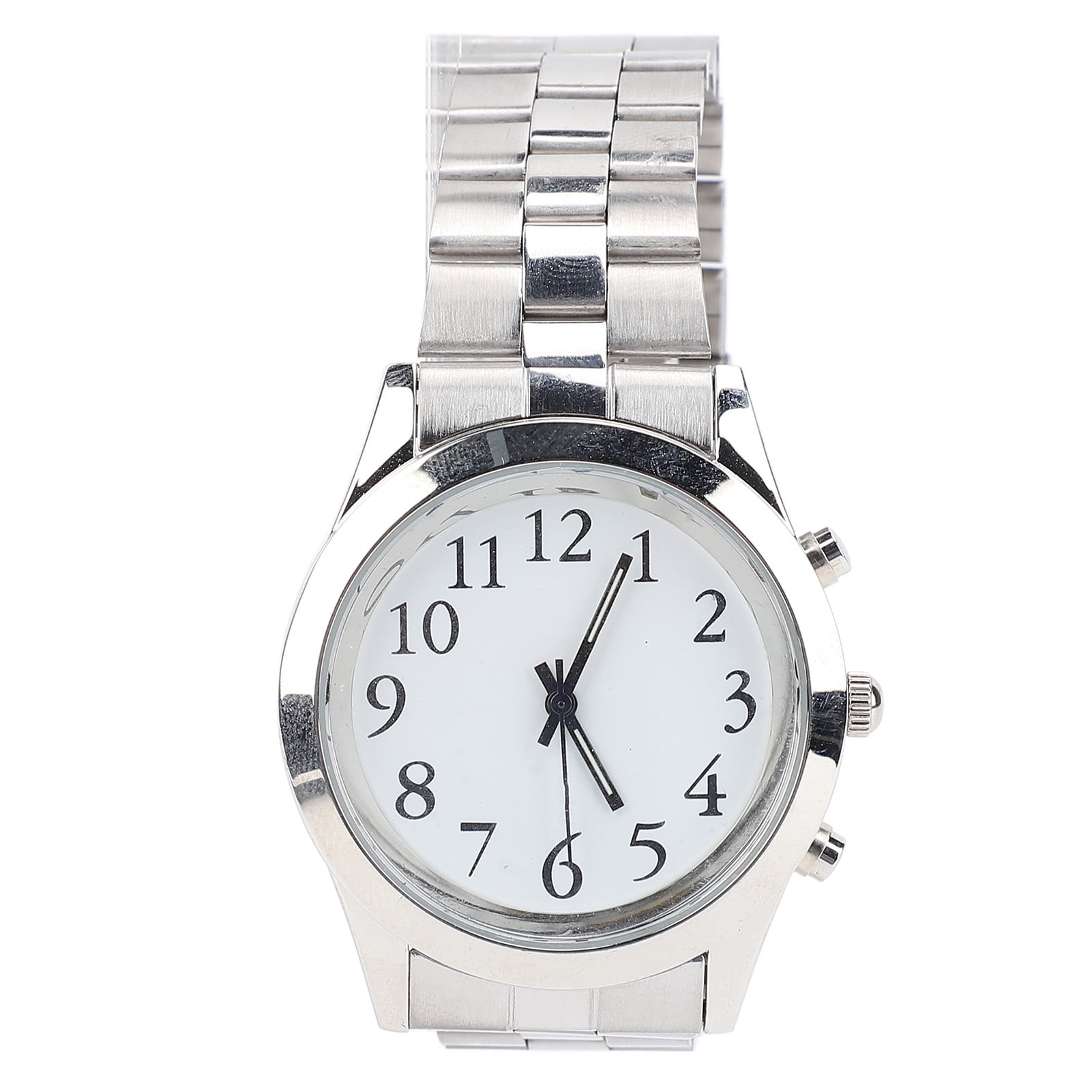 Talking Watch, Metal Case Large Clear Voice Speaking Watch Day Date ...