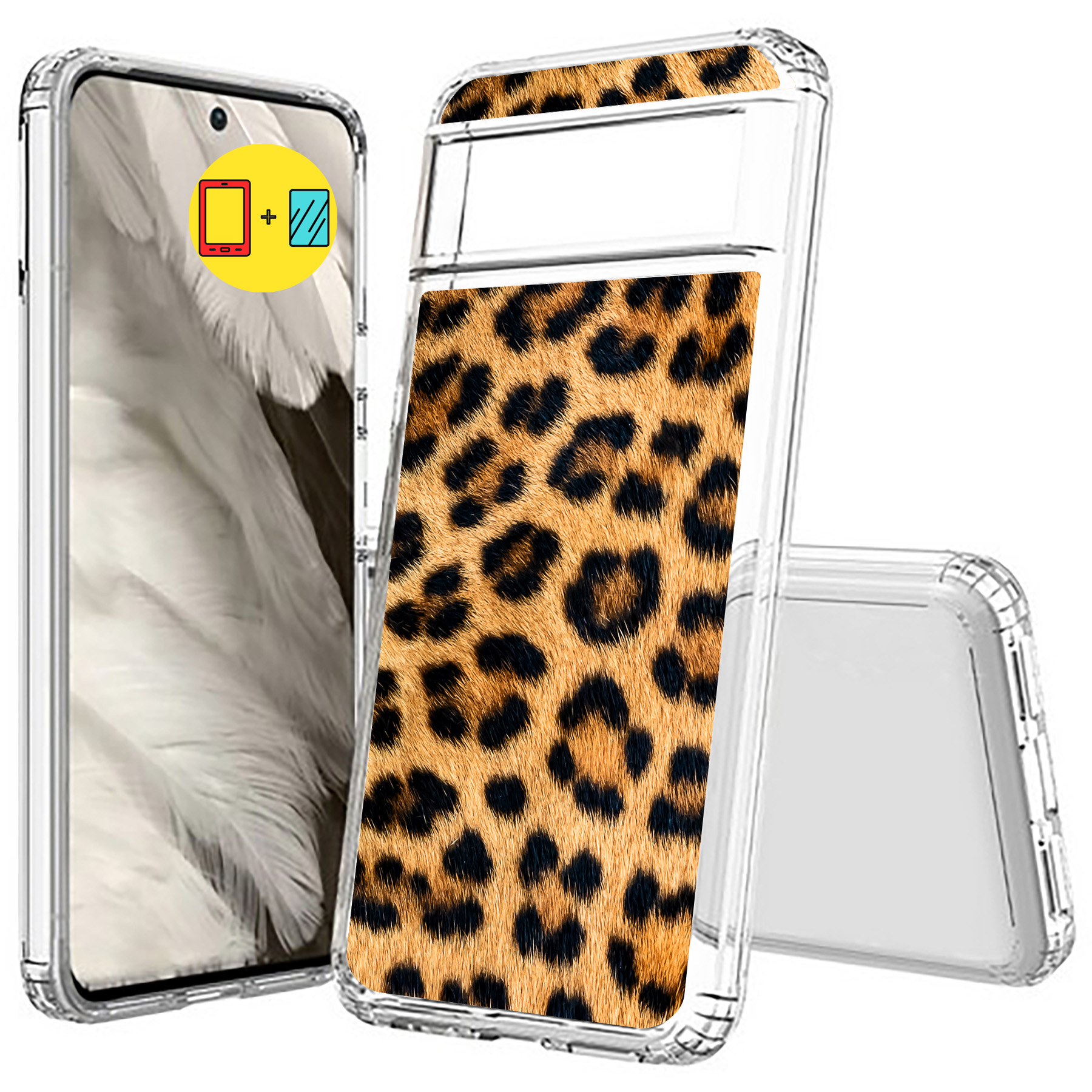 TalkingCase Hybrid Phone Case Compatible for Google Pixel 8a 2024(Not Pixel 8, 8 Pro), Leopard ...