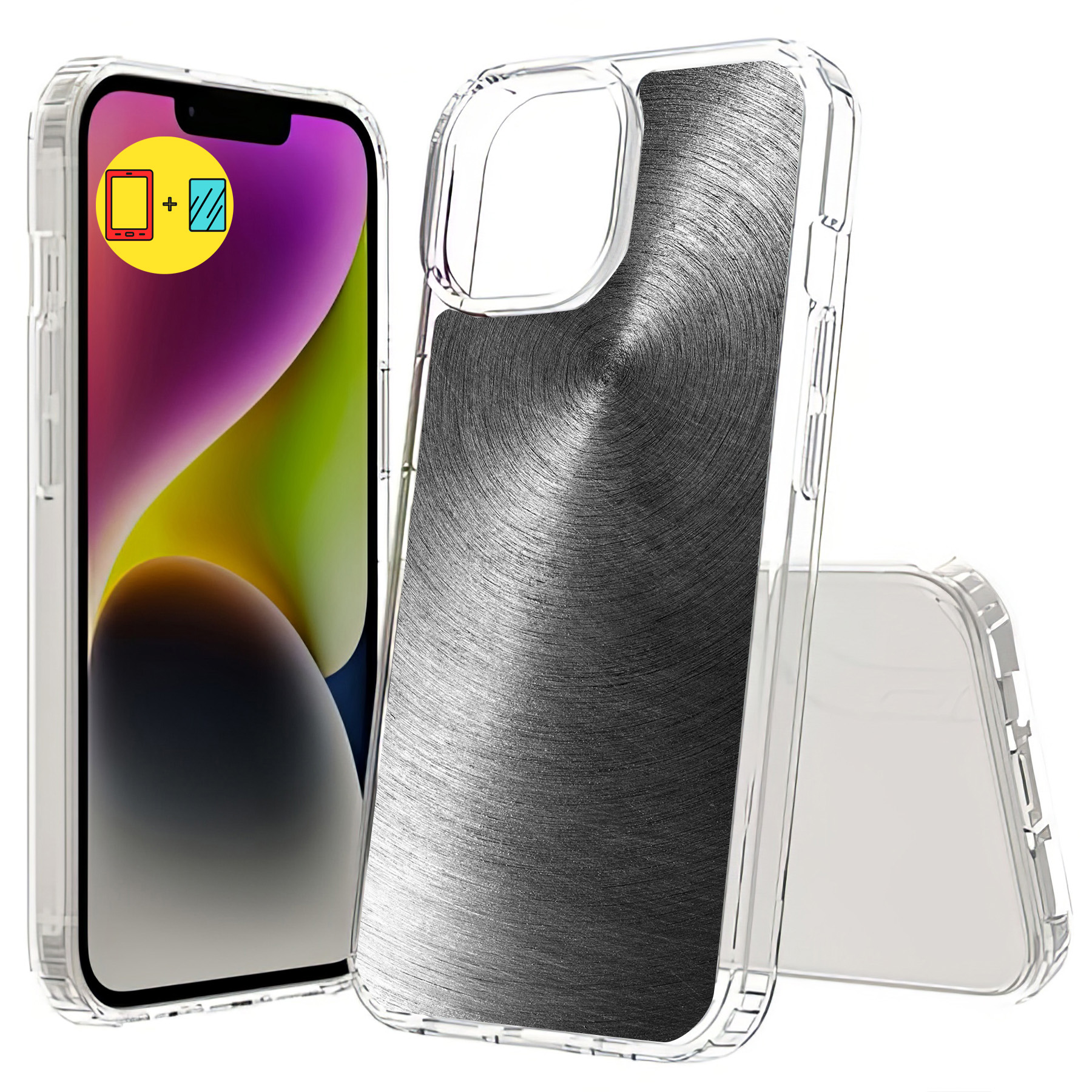 TalkingCase Hybrid Phone Cover Compatible for Apple iPhone 15, Metal ...