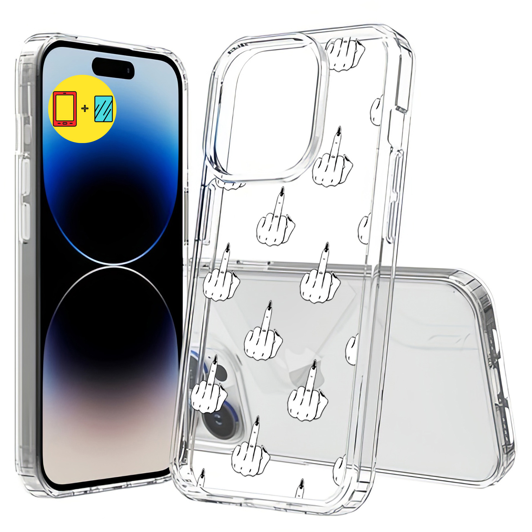 TalkingCase Hybrid Phone Cover Compatible for Apple iPhone 15 Pro, Edgy ...