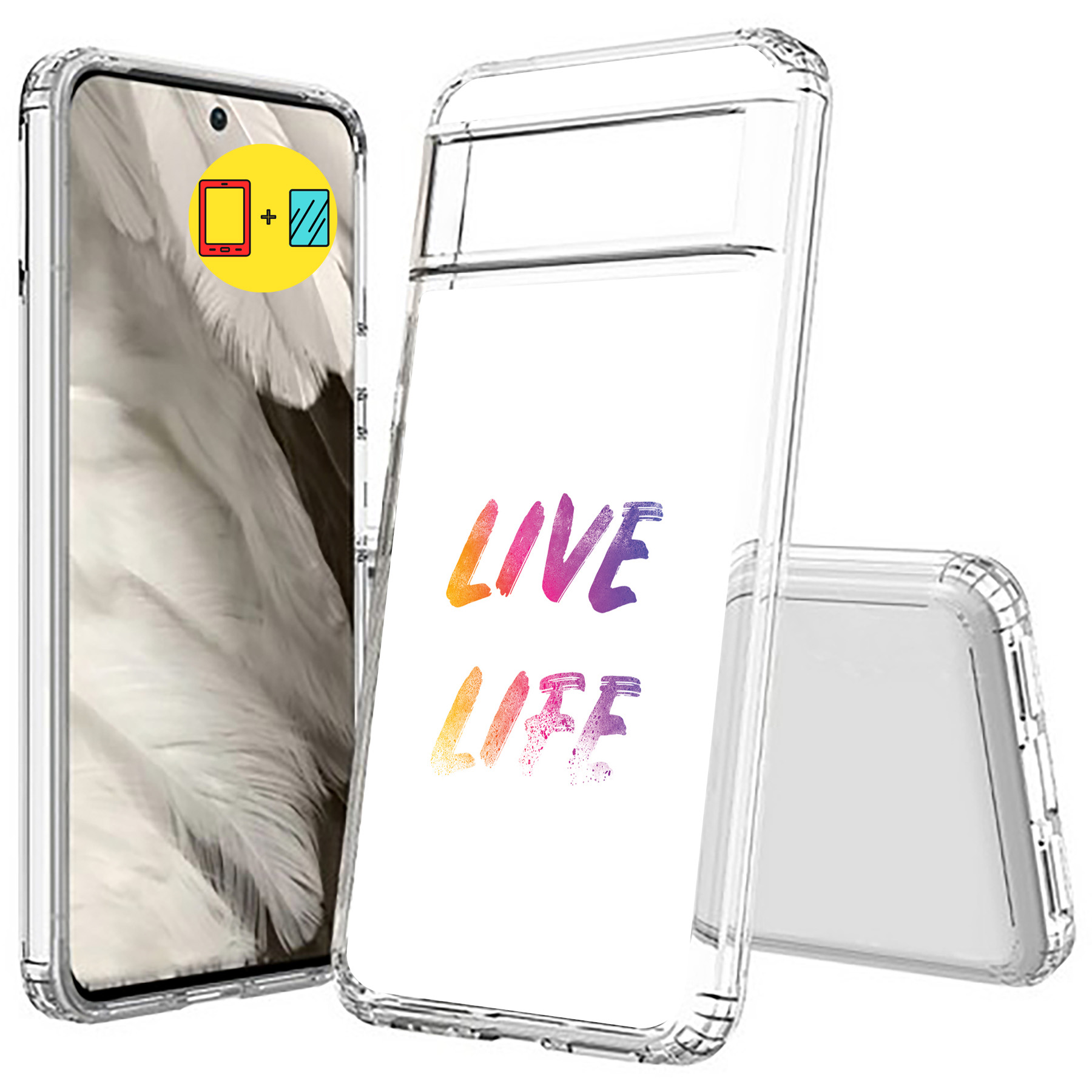 TalkingCase Hybrid Phone Cover Compatible for Google Pixel 7a, Live ...