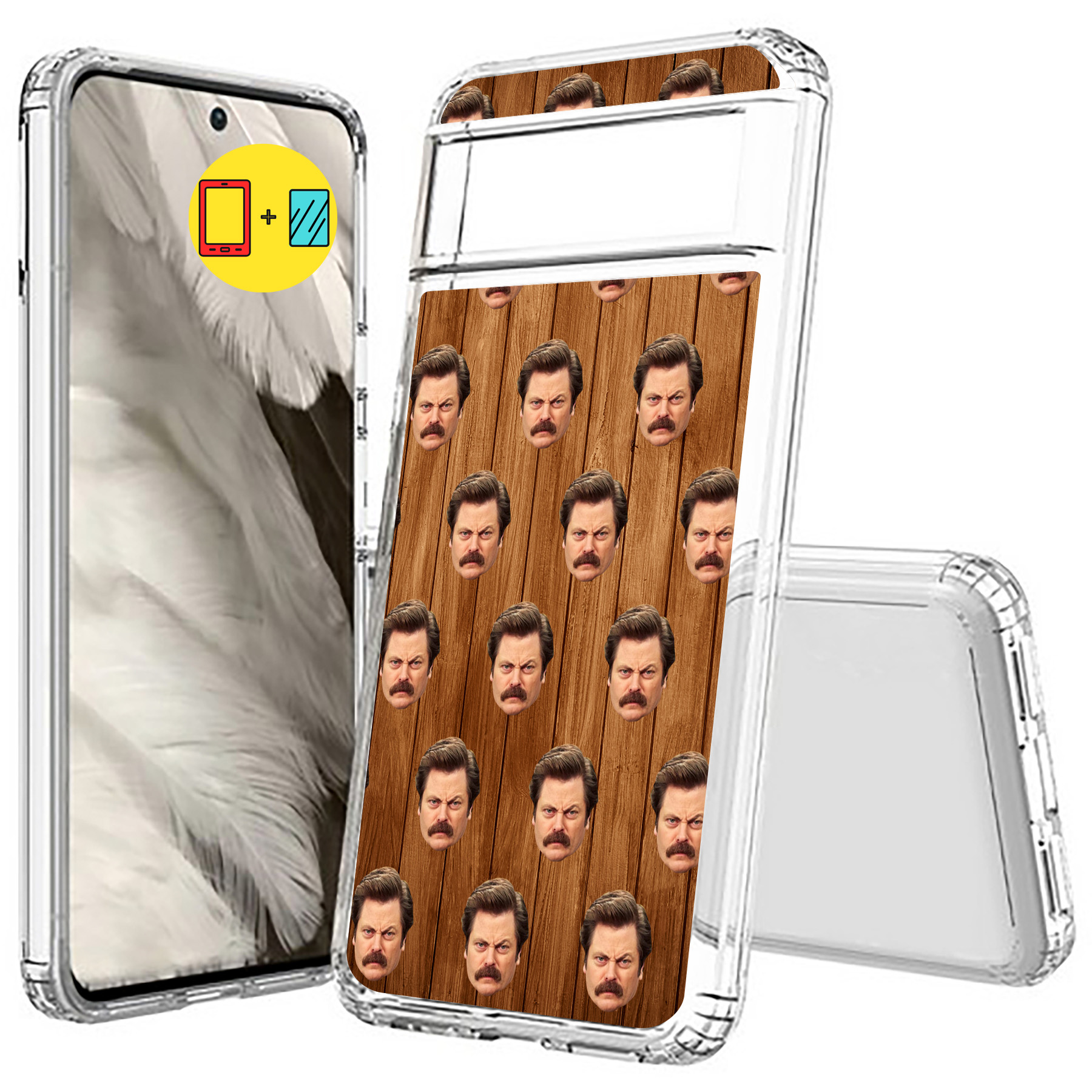 TalkingCase Hybrid Phone Cover Compatible for Google Pixel 8, Ron ...