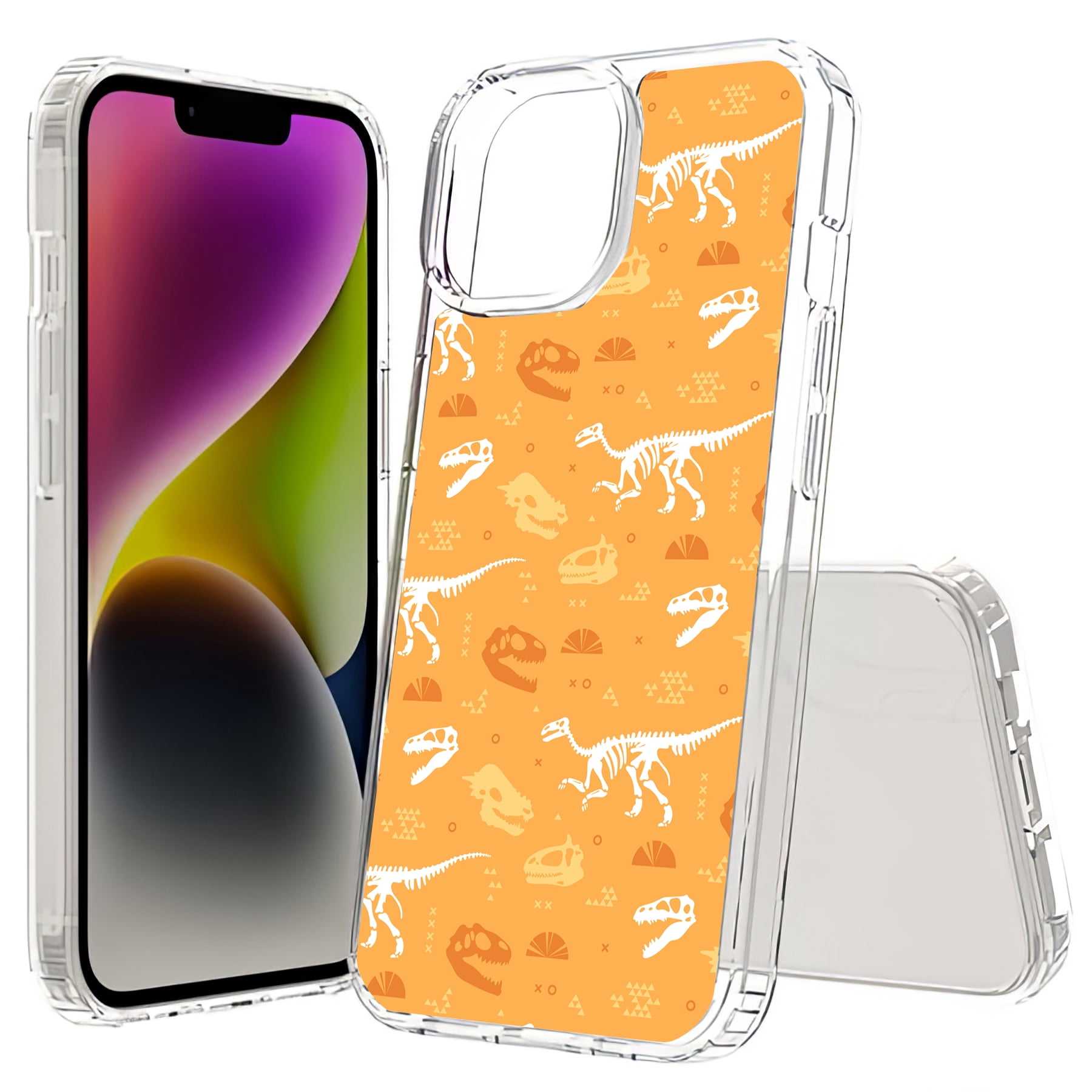 TalkingCase Hybrid Phone Cover Compatible for Apple iPhone 15, Dinosaur ...