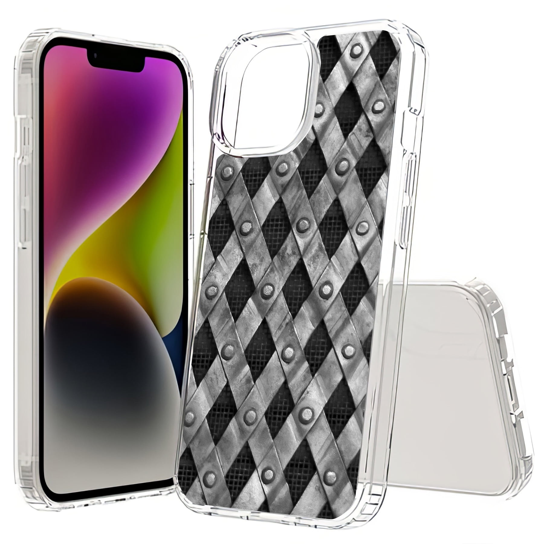 TalkingCase Hybrid Phone Cover Compatible for Apple iPhone 15, Steel ...