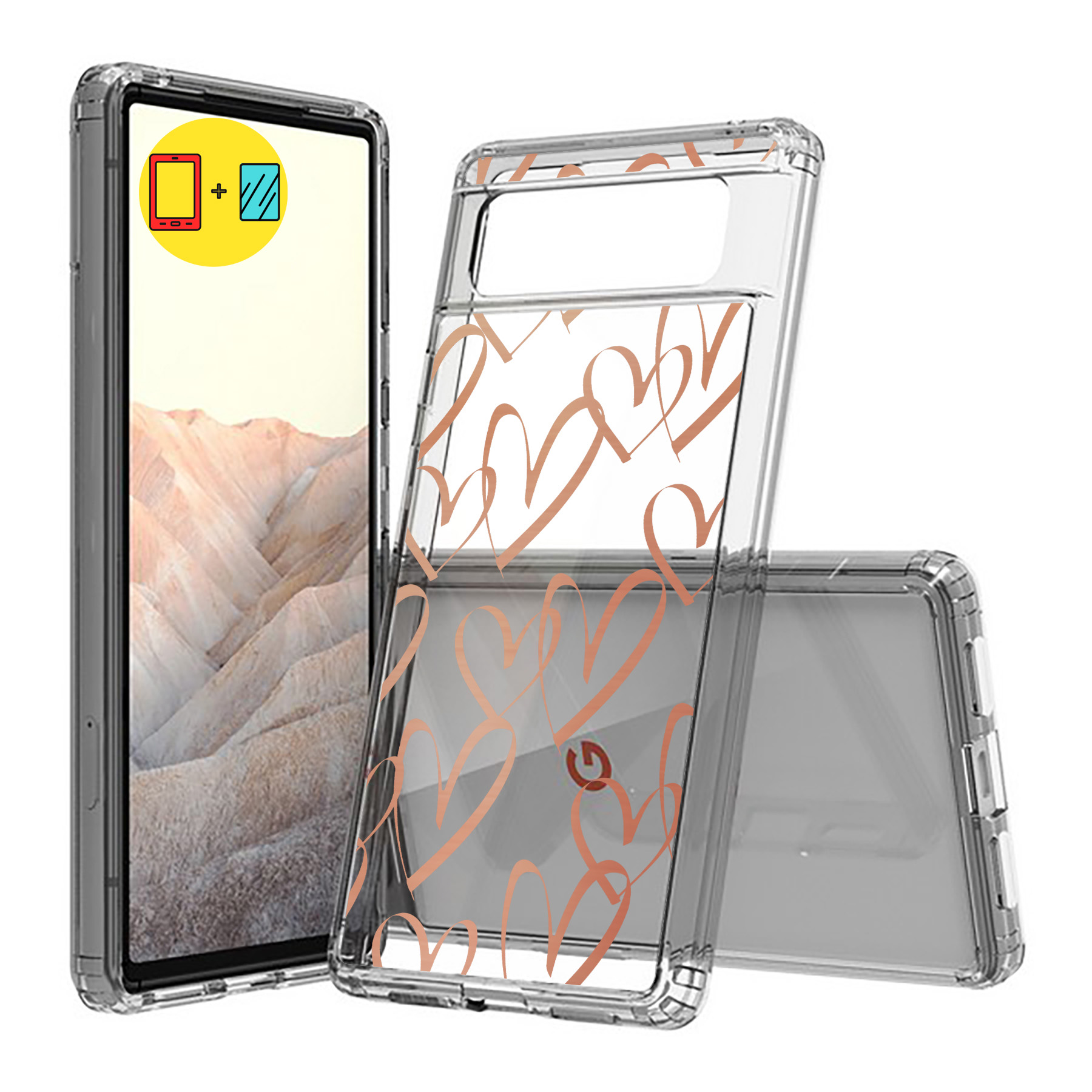 TalkingCase Hybrid Phone Cover Compatible for Google Pixel 6, Brown ...