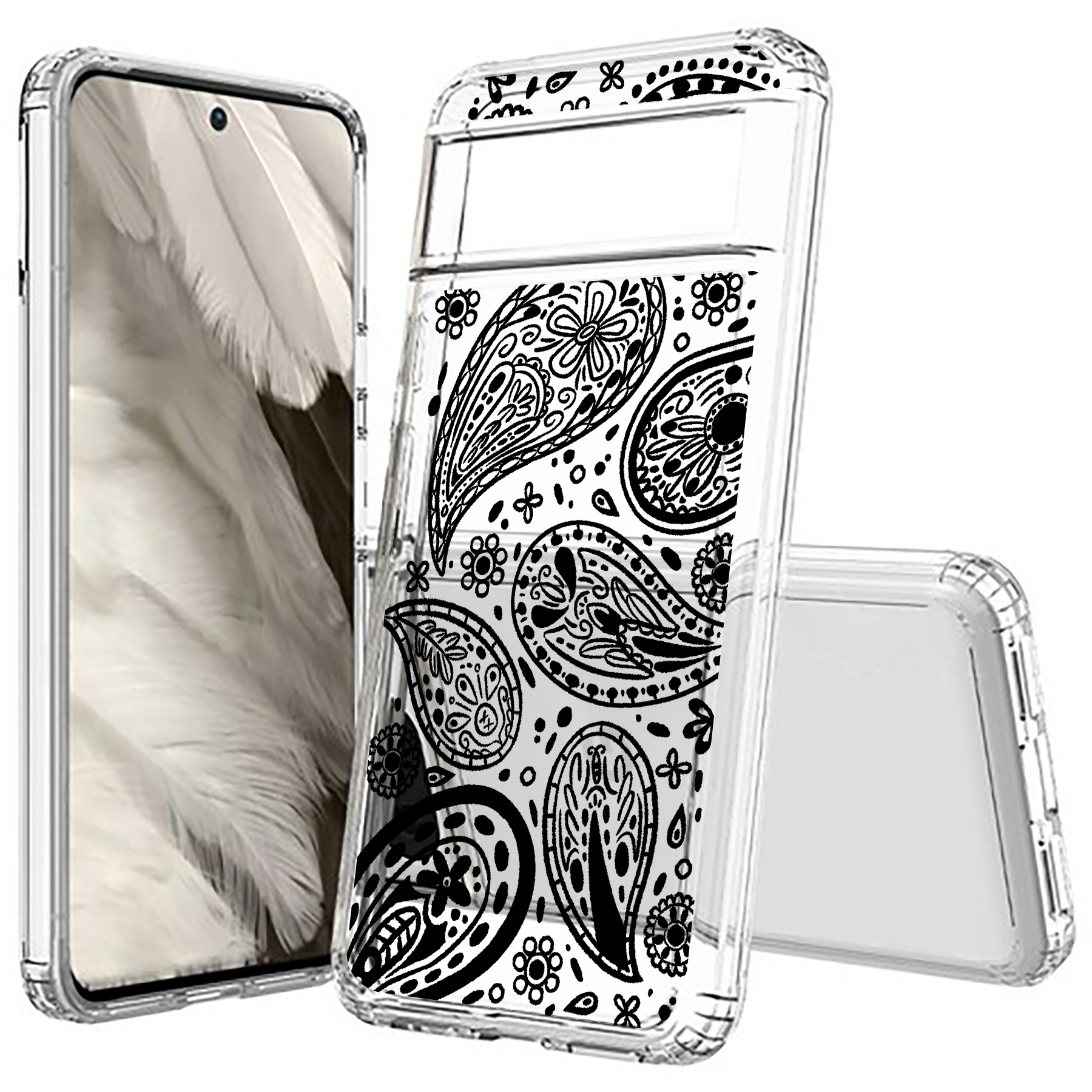 TalkingCase Hybrid Phone Cover Compatible for Google Pixel 8, Black ...