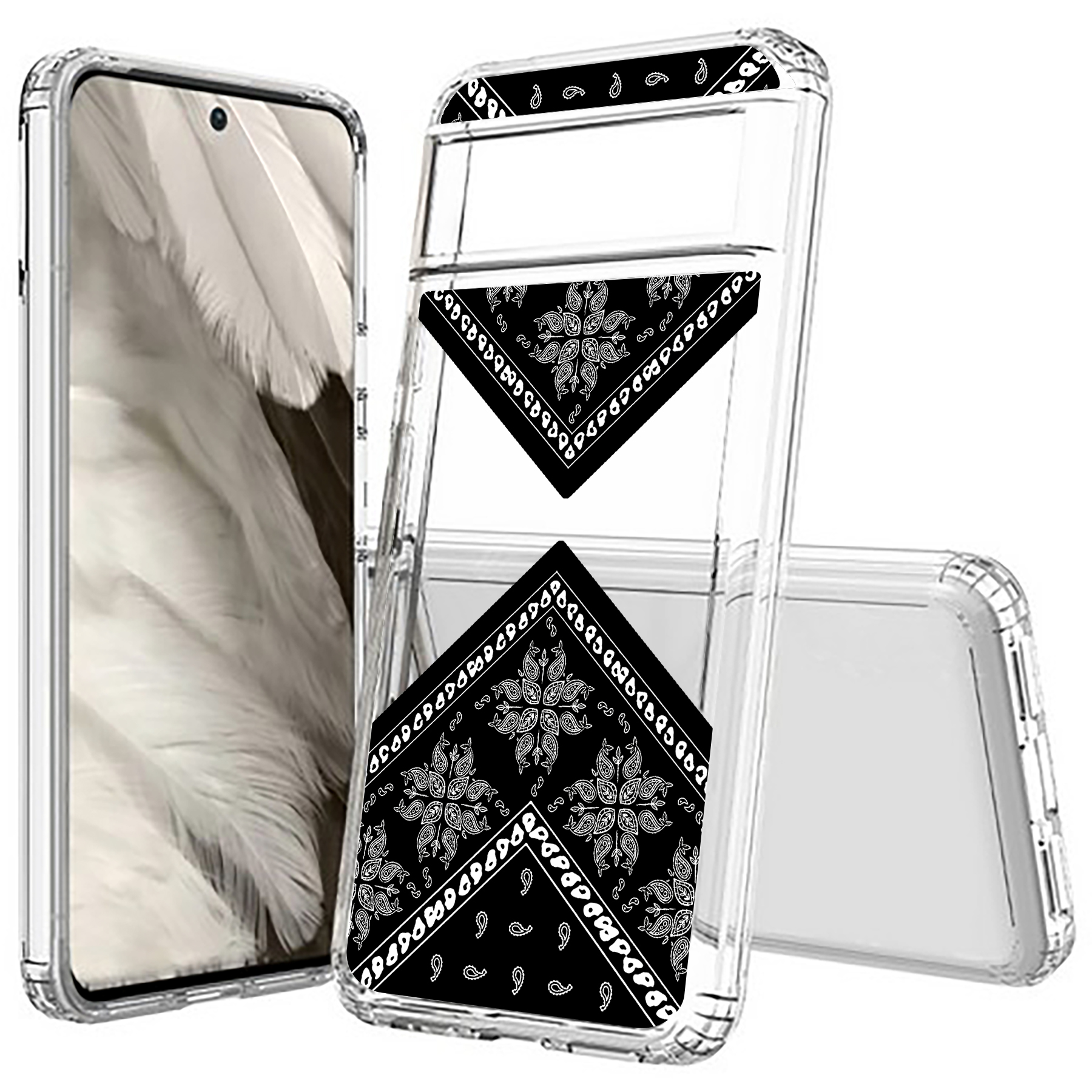 TalkingCase Hybrid Phone Cover Compatible for Google Pixel 8, Black ...