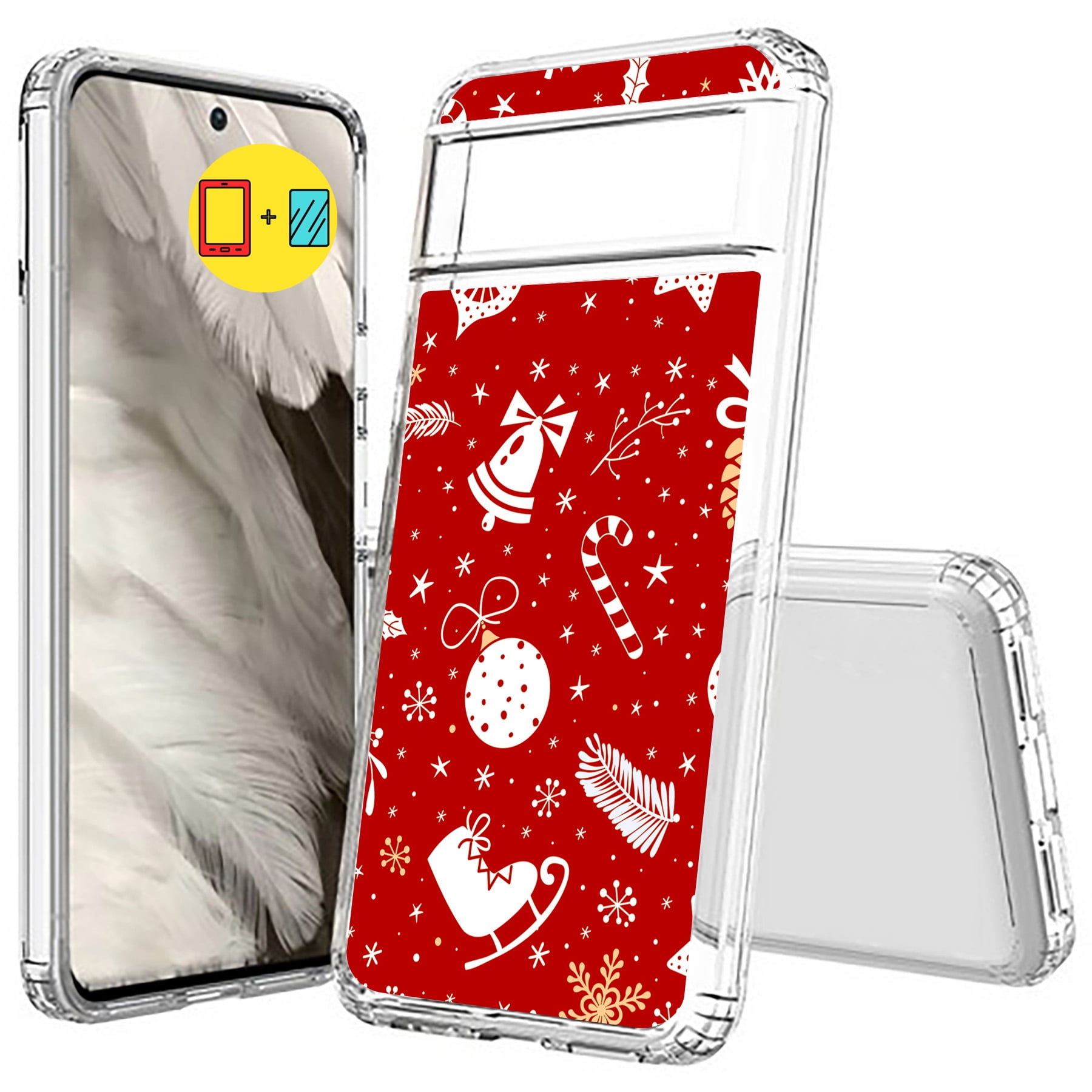 TalkingCase Hybrid Phone Cover Compatible for Google Pixel 8, Christmas ...