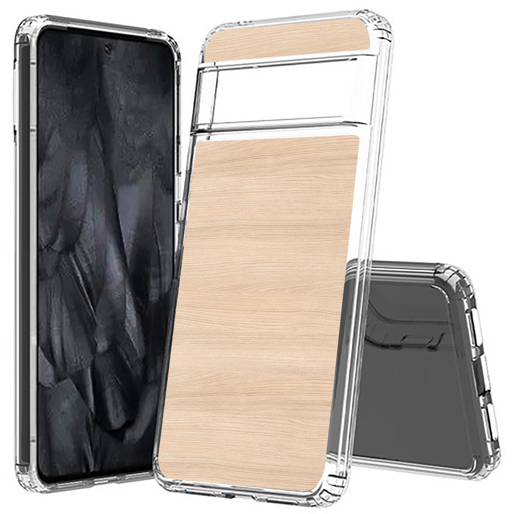 TalkingCase Hybrid Phone Cover Compatible for Google Pixel 8 Pro, Wood ...
