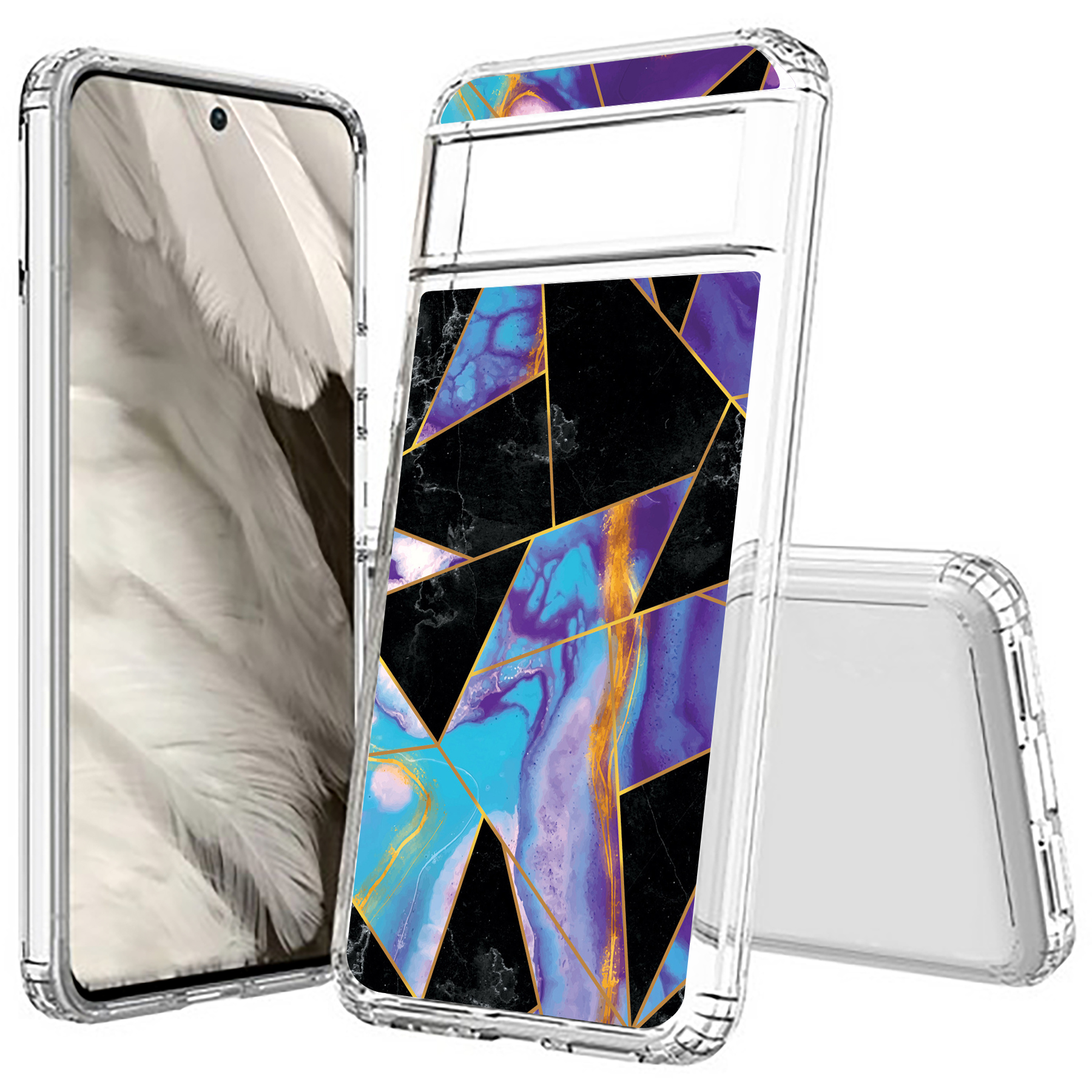 TalkingCase Hybrid Phone Cover Compatible for Google Pixel 8, Purple ...