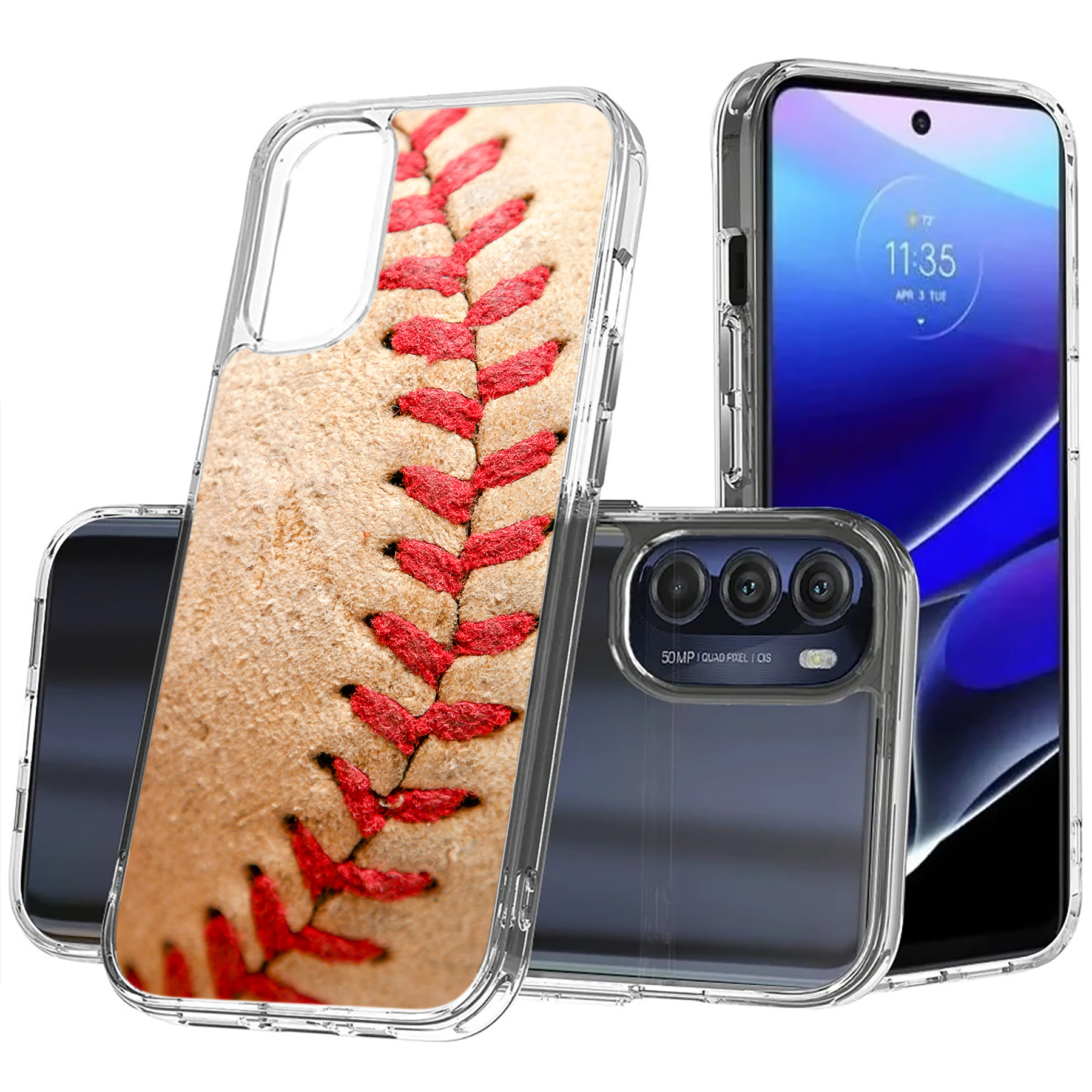 TalkingCase Slim Case Compatible for Motorola Moto G Stylus 5G 2022 (Not 4G), Baseball Closeup 2 ...