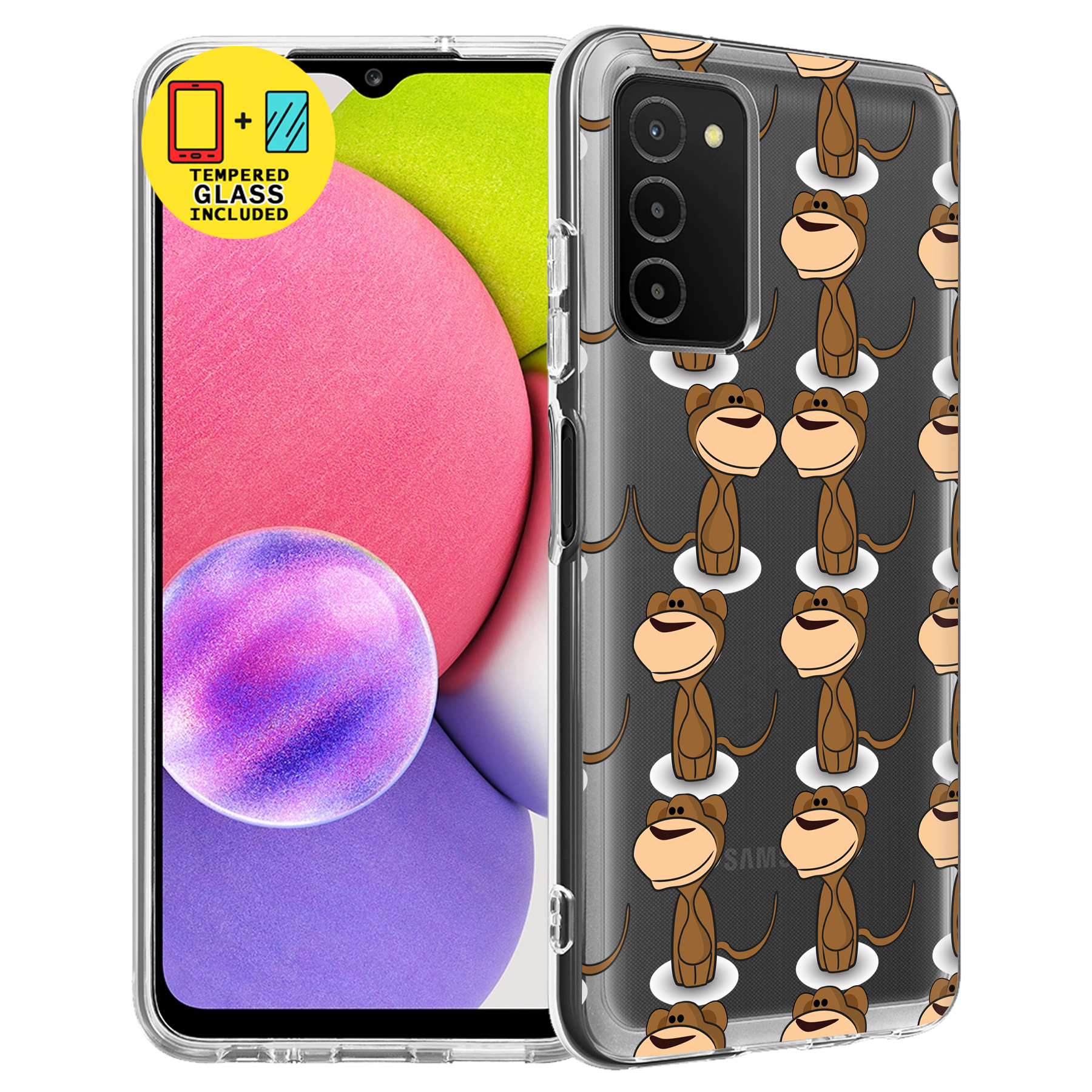 TalkingCase Slim Case Compatible for Samsung Galaxy A03s, Glass Screen ...