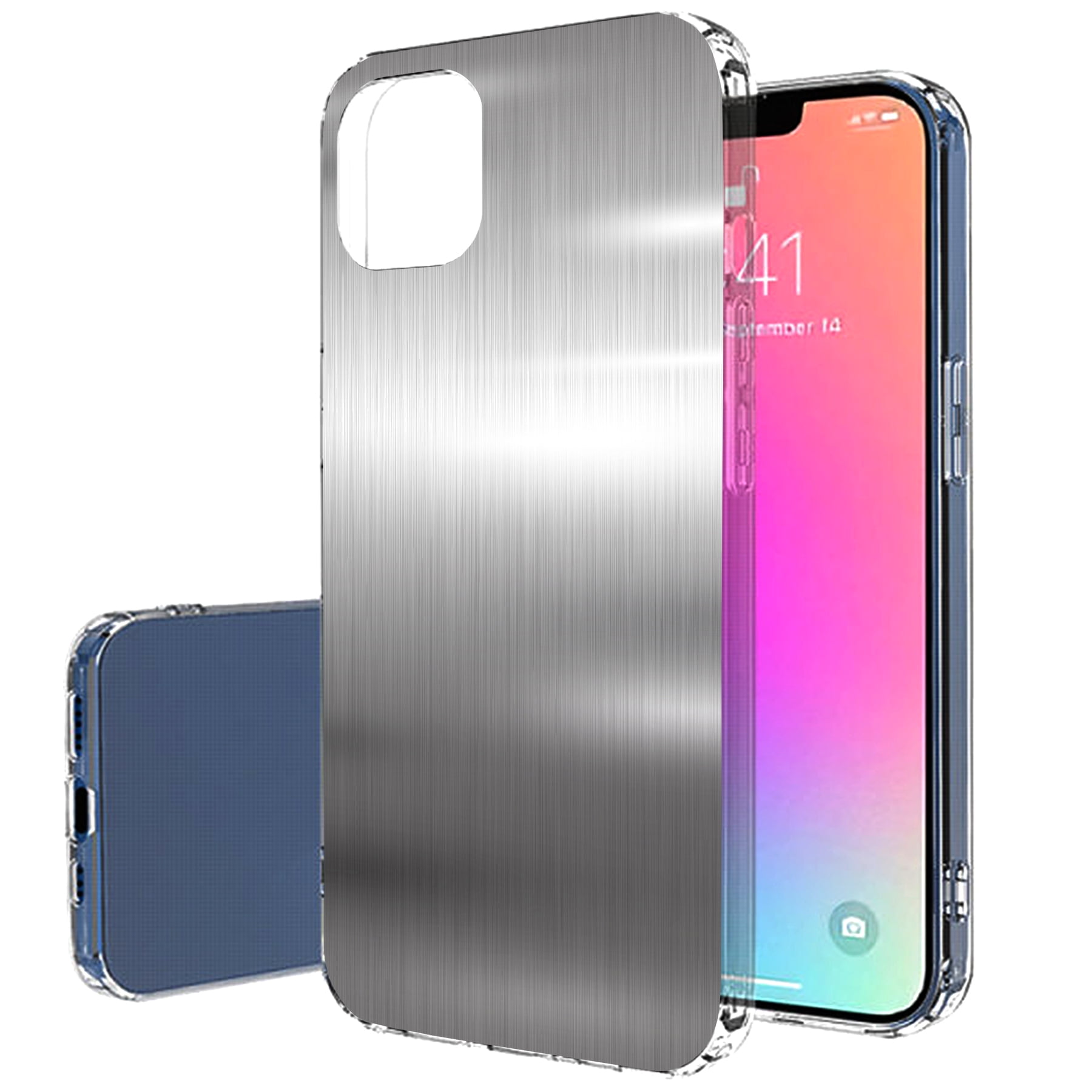 TalkingCase Slim Case for Apple iPhone 13, Brushed Aluminum 1 Print ...
