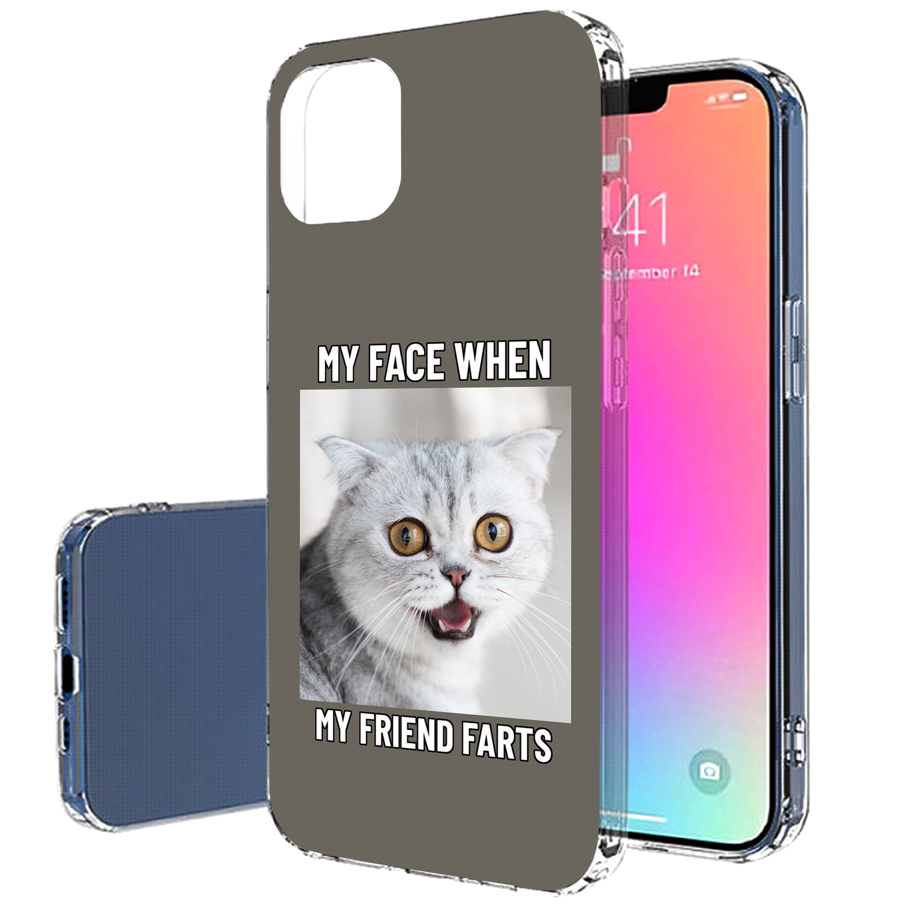TalkingCase Slim Case for Apple iPhone 13, Funny Meme Fart Print ...