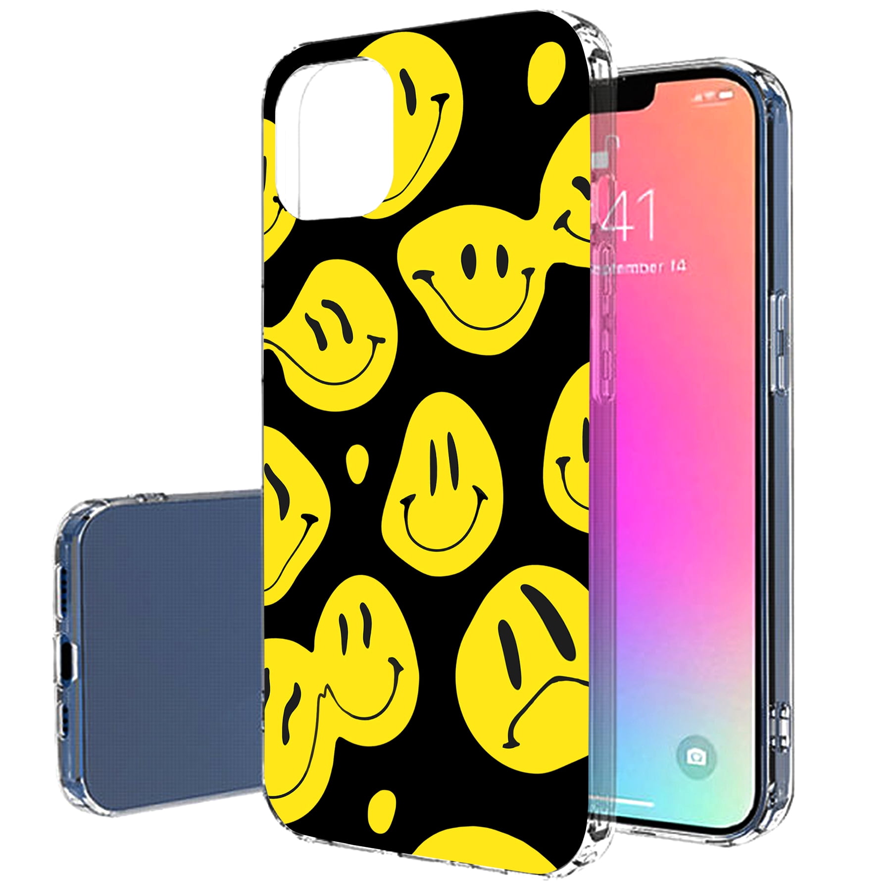 TalkingCase Slim Case for Apple iPhone 13, Funny Smiley Face Print ...