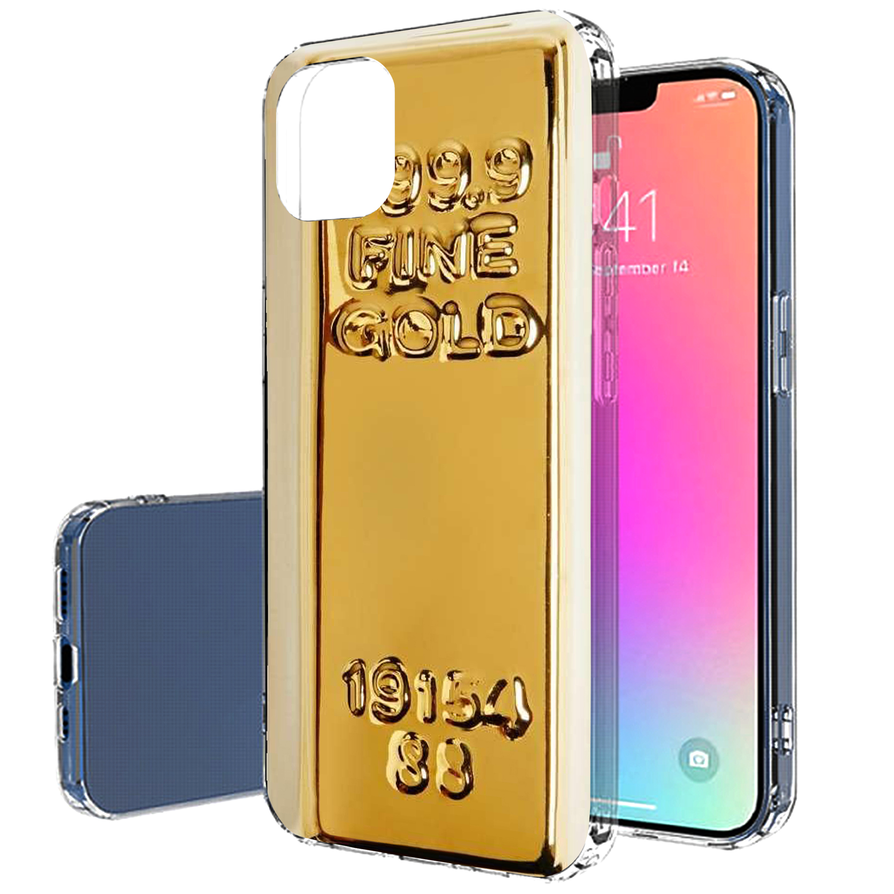 TalkingCase Slim Case for Apple iPhone 13, Gold Bar Bullion 2 Print ...