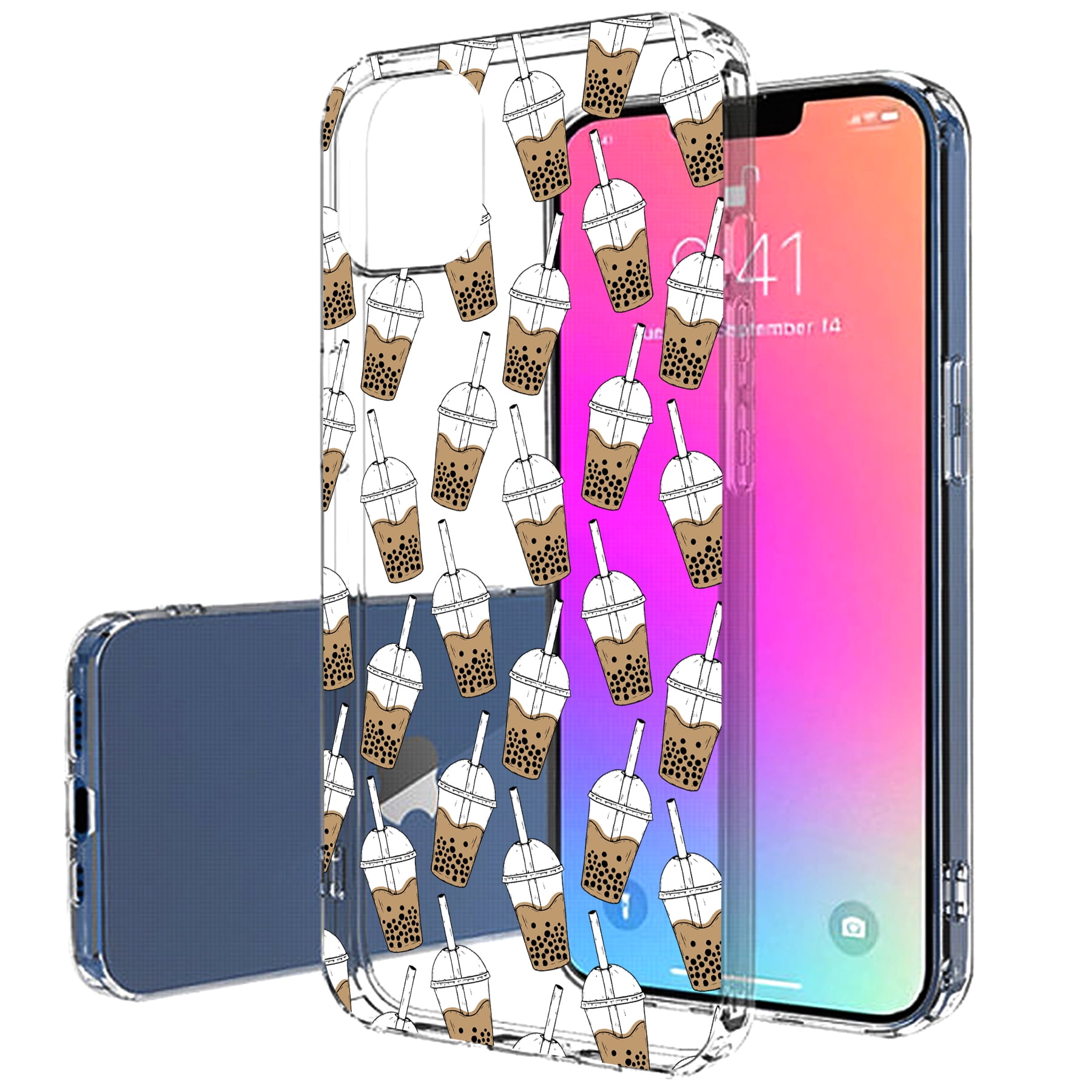 TalkingCase Slim Case for Apple iPhone 13 Mini, Bubble Tea Drink Cup ...