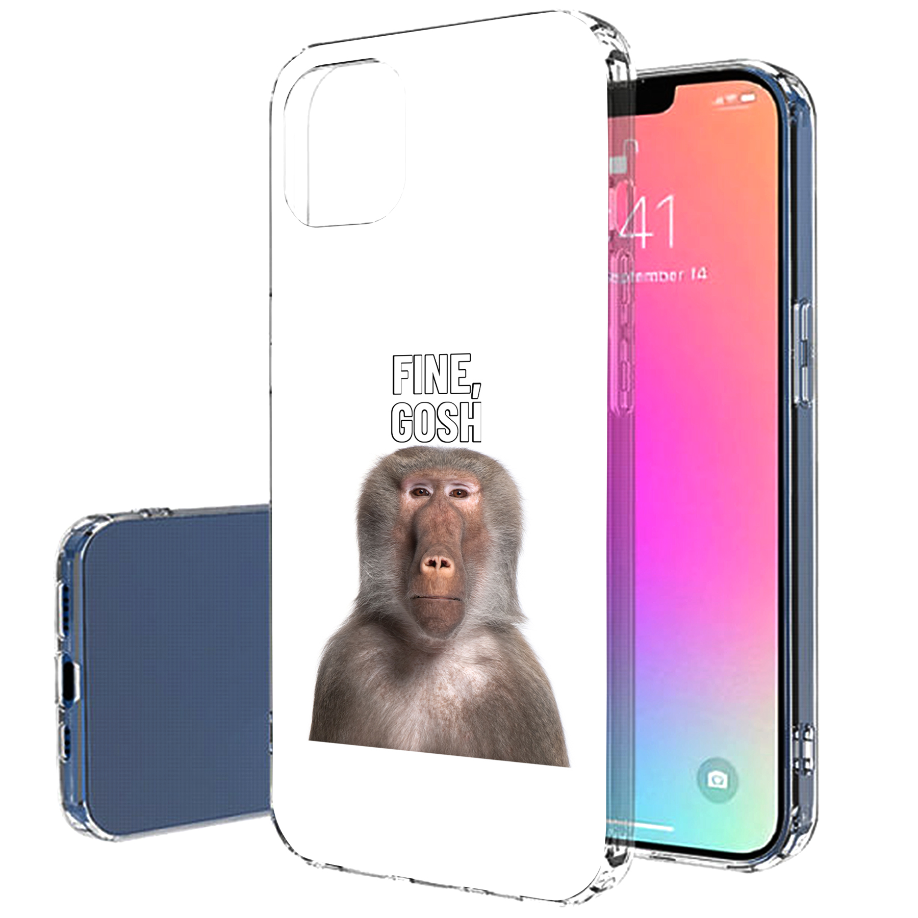 TalkingCase Slim Case for Apple iPhone 13 Mini, Meme Monkey 1 Print ...