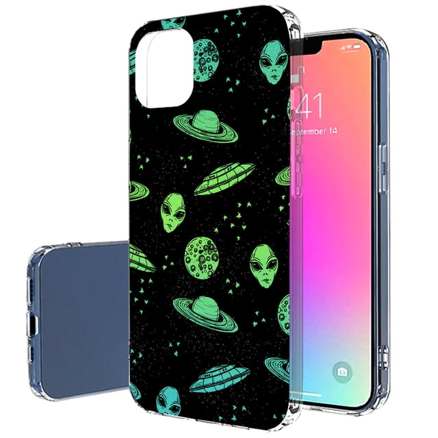 TalkingCase Slim Case for Apple iPhone 13 Mini, Outer Space Alien Print ...