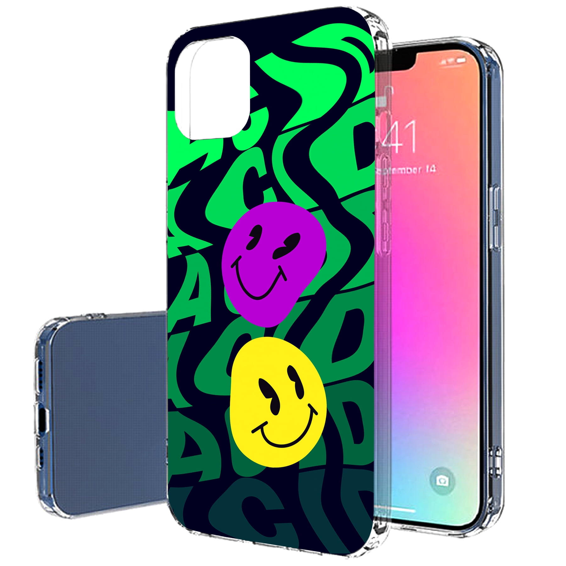 TalkingCase Slim Case for Apple iPhone 13 Pro Max, Acid Smiley Face ...