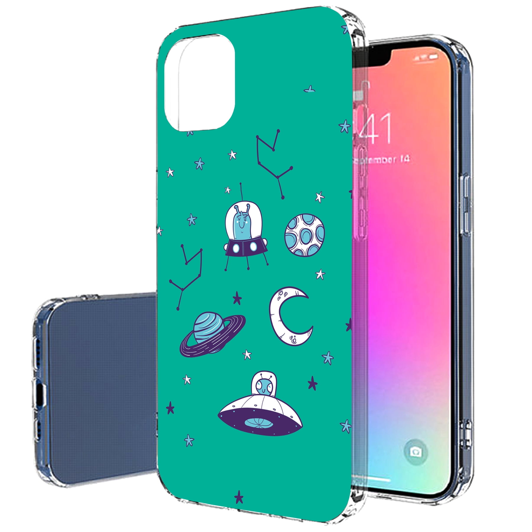 TalkingCase Slim Case for Apple iPhone 13 Pro Max, Alien Illustration ...