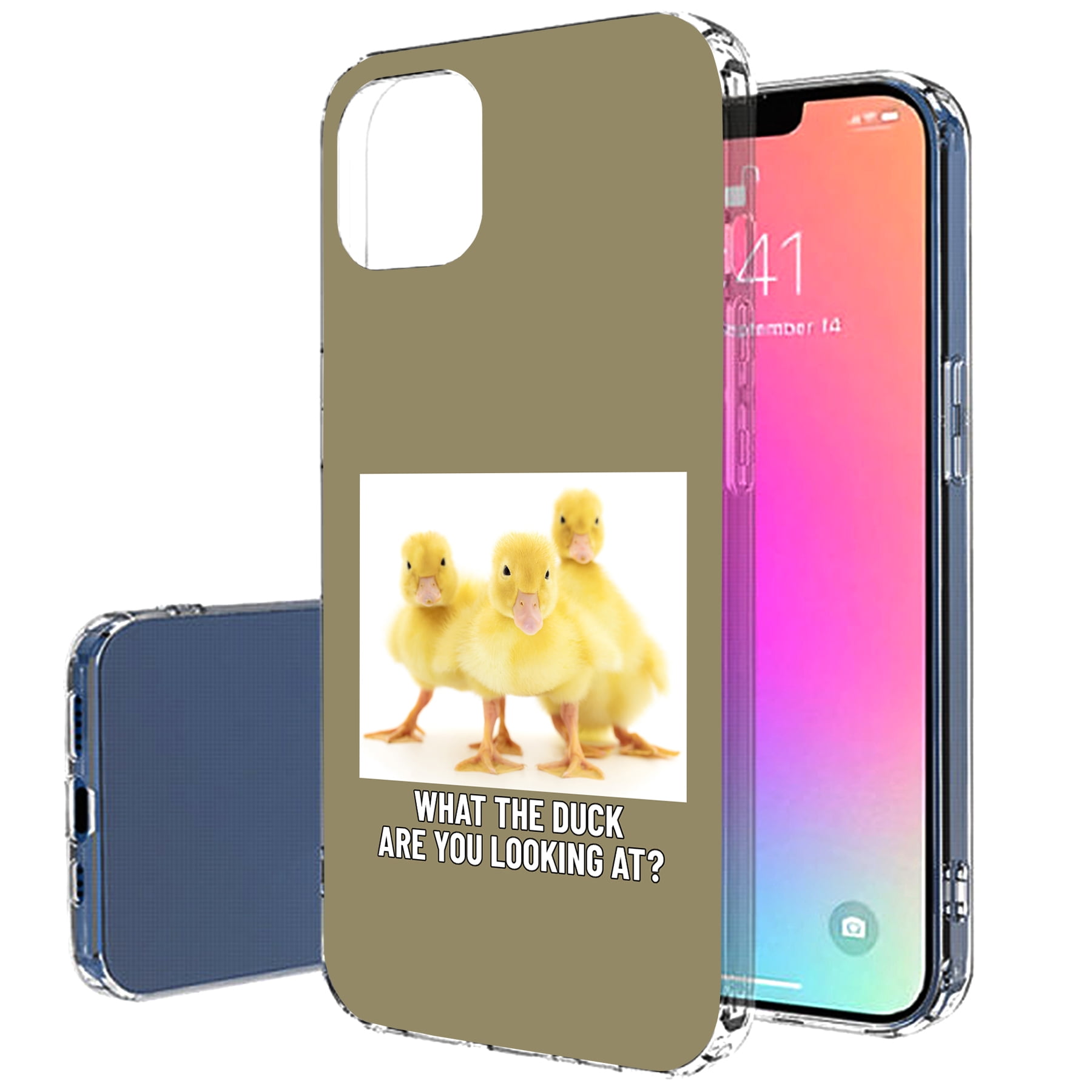 TalkingCase Slim Case for Apple iPhone 13 Pro Max, Meme What The Duck ...