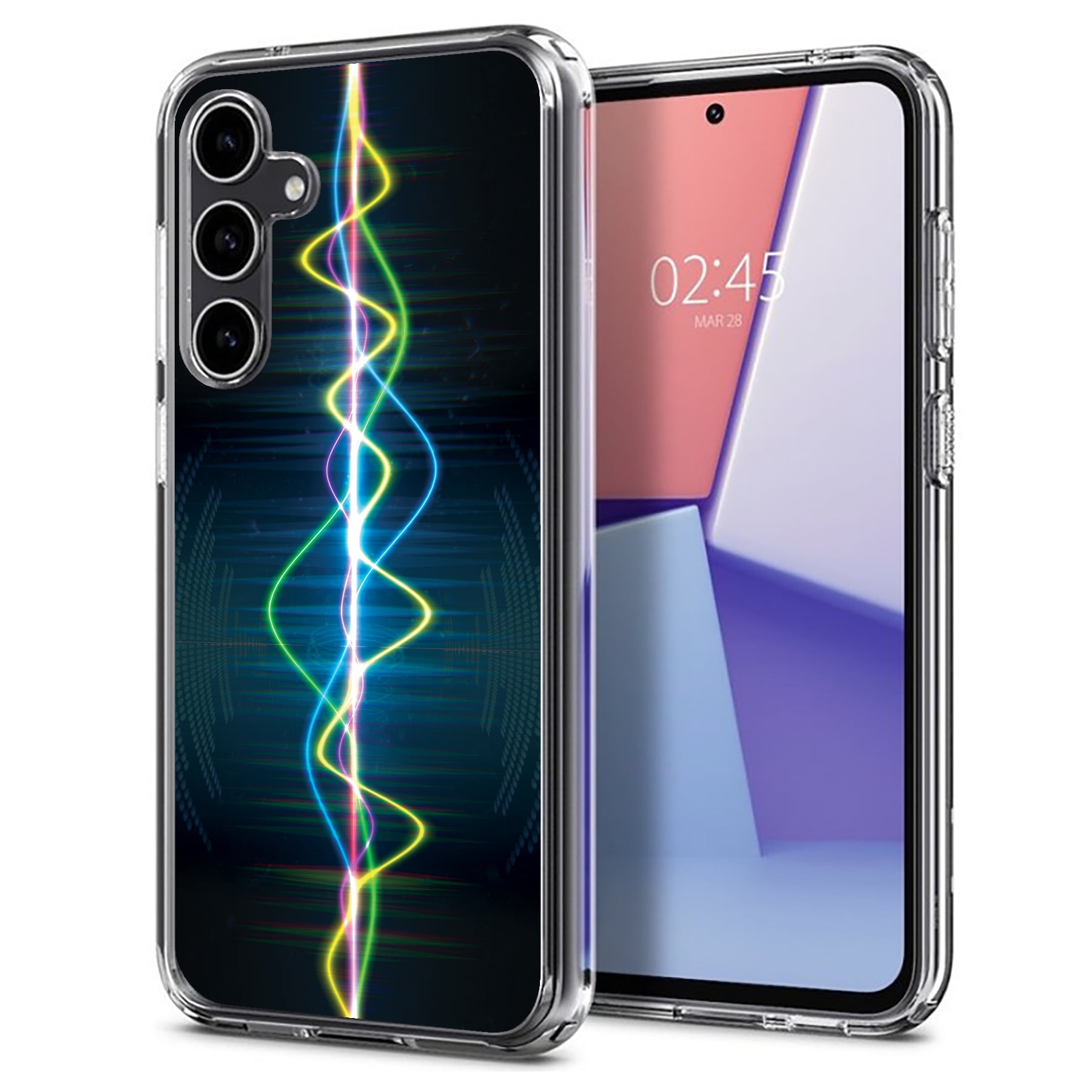 TalkingCase Slim Fit Phone Case Compatible for Samsung Galaxy S23 FE, Electric Sound Wave Print ...