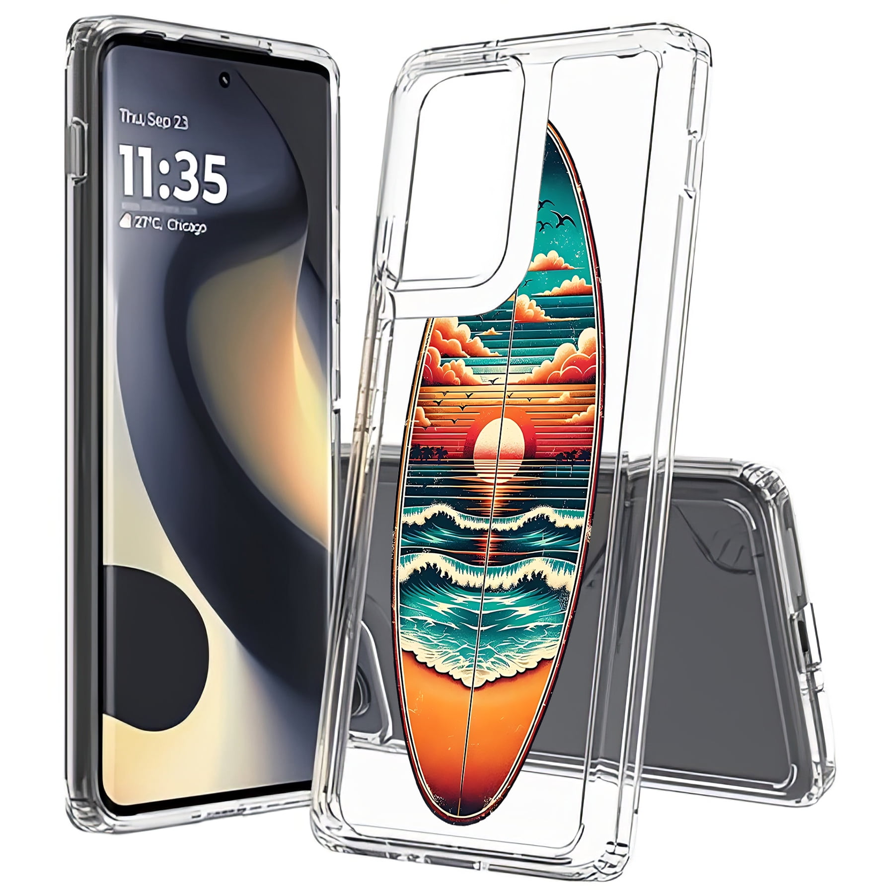 TalkingCase Slim Fit Phone Case Compatible for Motorola Edge 2024(Not Edge 50, Edge 2023), Surf ...