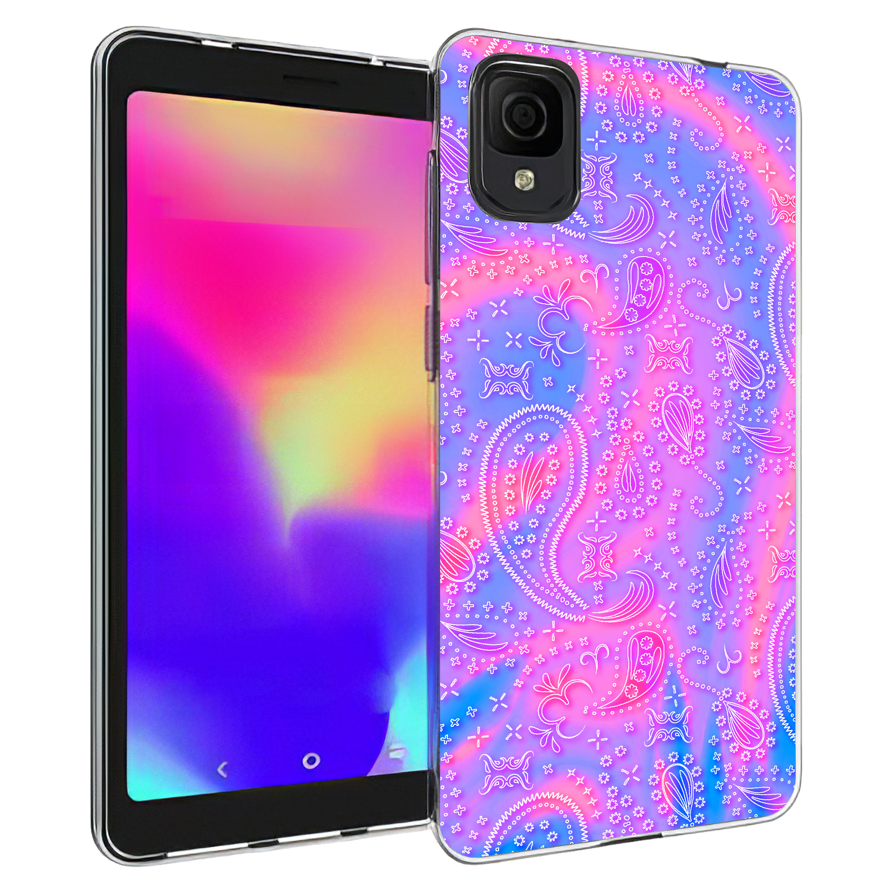 TalkingCase Slim Fit Phone Case Compatible for TCL ION Z, Pink Bandana ...