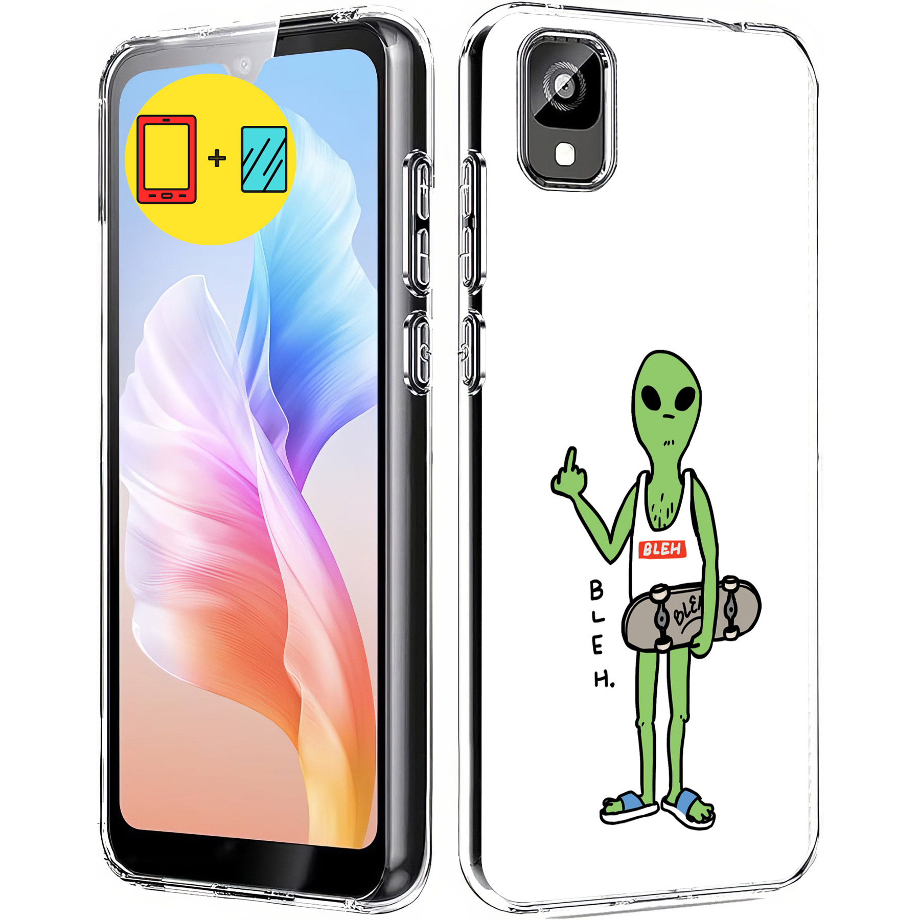 TalkingCase Slim Fit Phone Case Made for TCL 30 Z / 30 LE, Bleh Alien ...