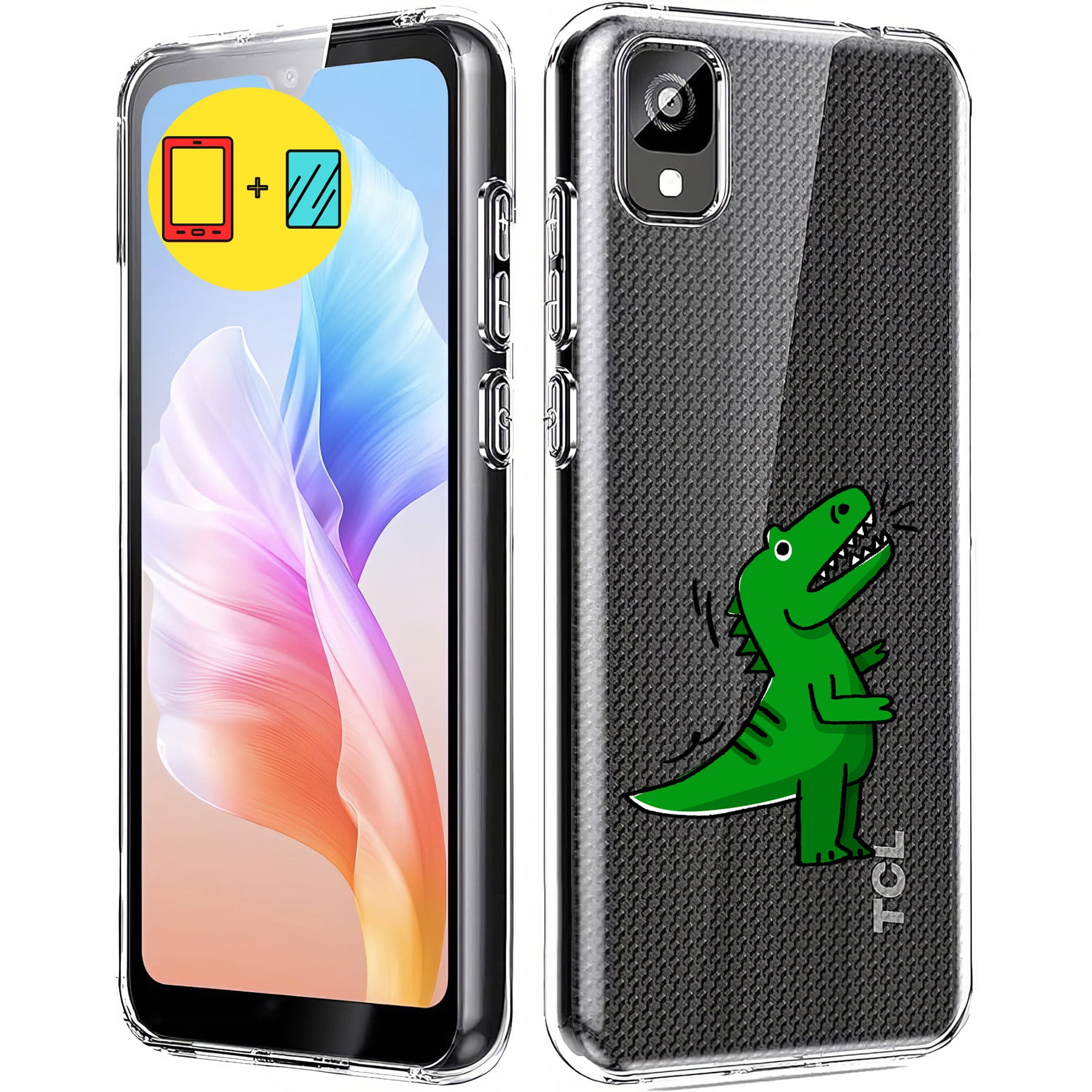 TalkingCase Slim Fit Phone Case Made for TCL 30 Z / 30 LE, Dinosaur ...