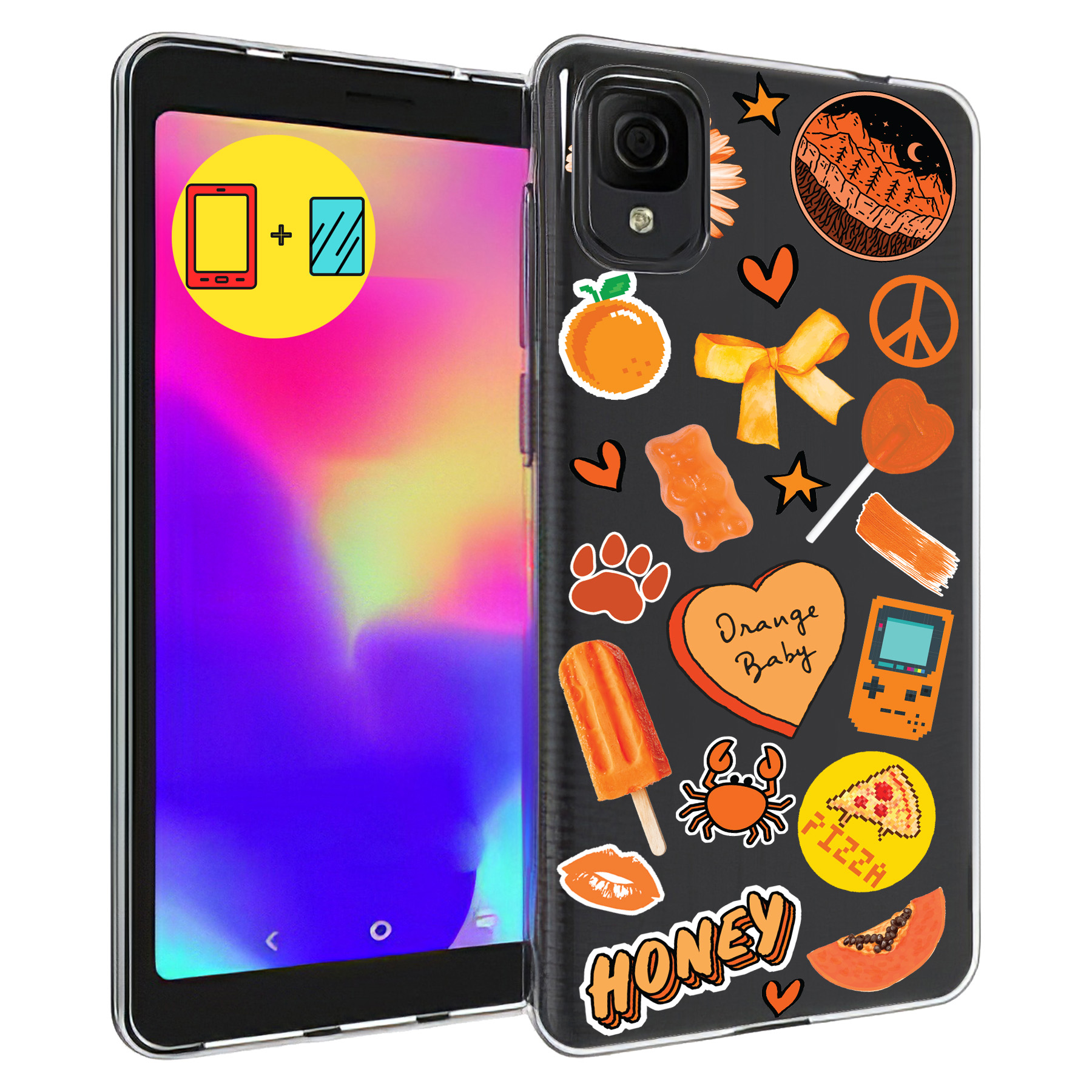 TalkingCase Slim Fit Phone Case Made for TCL ION Z, Flower Heart 2 ...