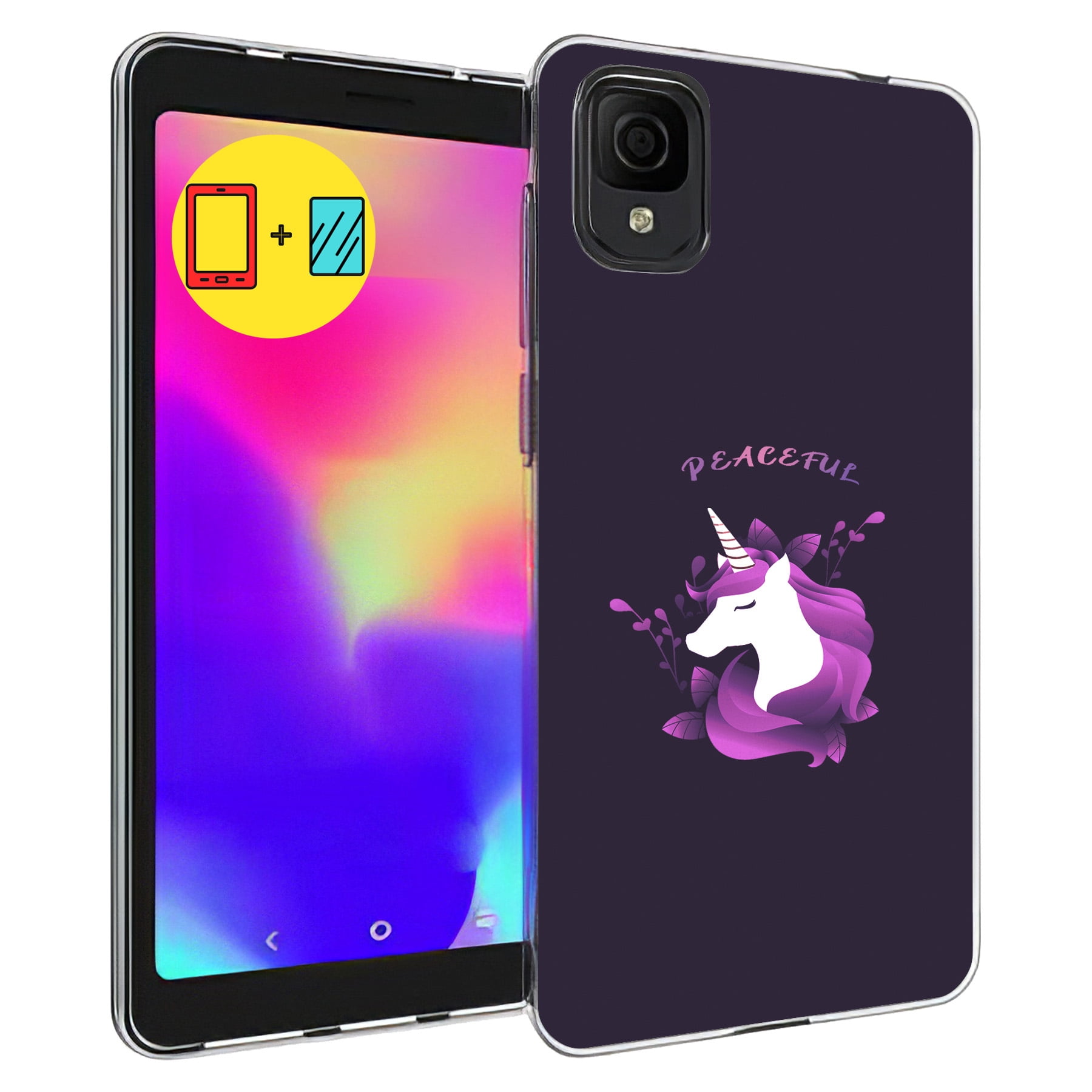 TalkingCase Slim Fit Phone Case Made for TCL ION Z, Peaceful Unicorn ...