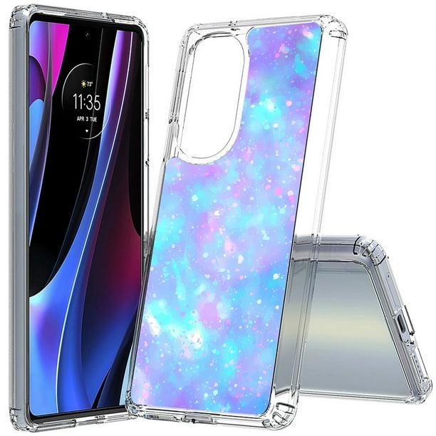 TalkingCase Slim Phone Case Compatible for Motorola Edge 2022, Opal Marble 3 Print, Light Weight ...