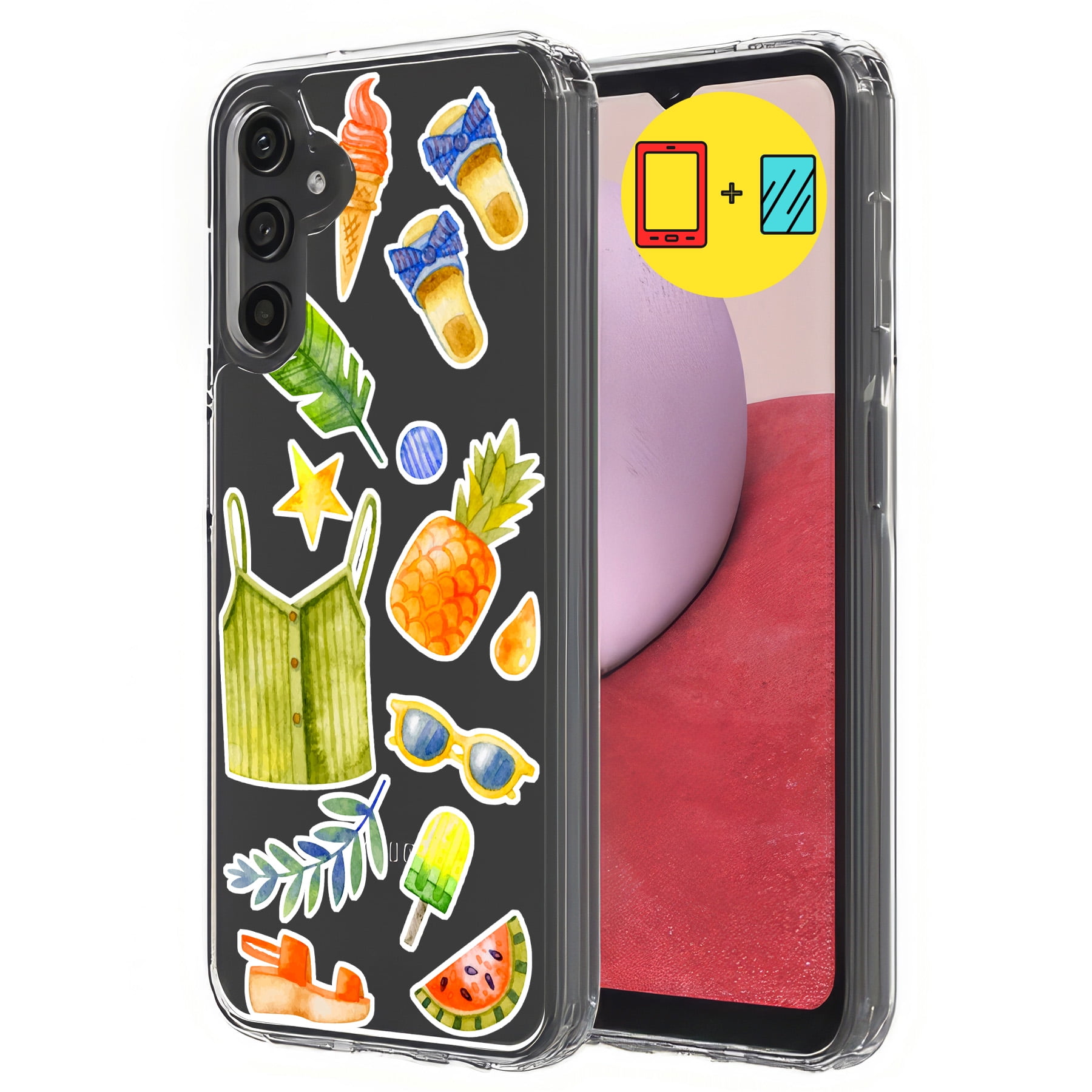 TalkingCase Slim Phone Case Compatible for Samsung A14 5G 2023, Go Summer Beach Print, w ...