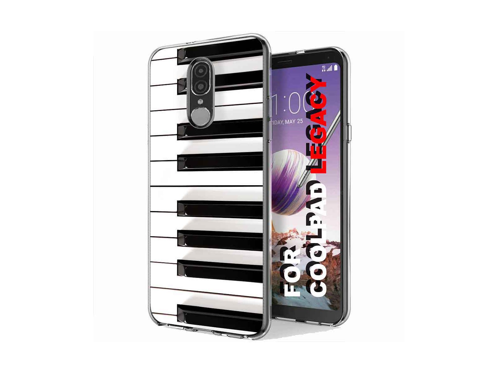TalkingCase Thin Gel Phone Case Compatible for Coolpad Legacy,Piano ...