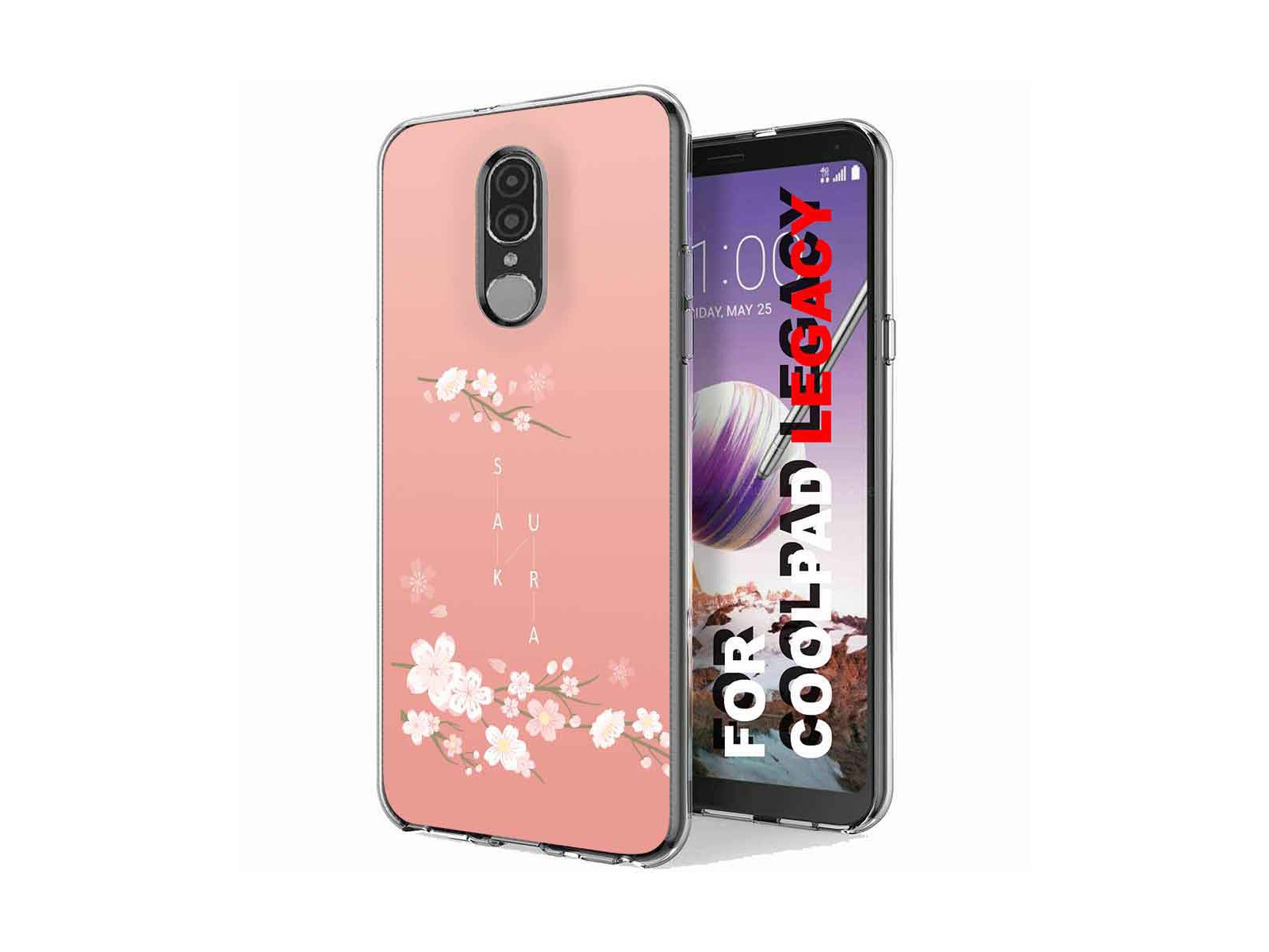 TalkingCase Thin Gel Phone Case Compatible for Coolpad Legacy,Sakura ...